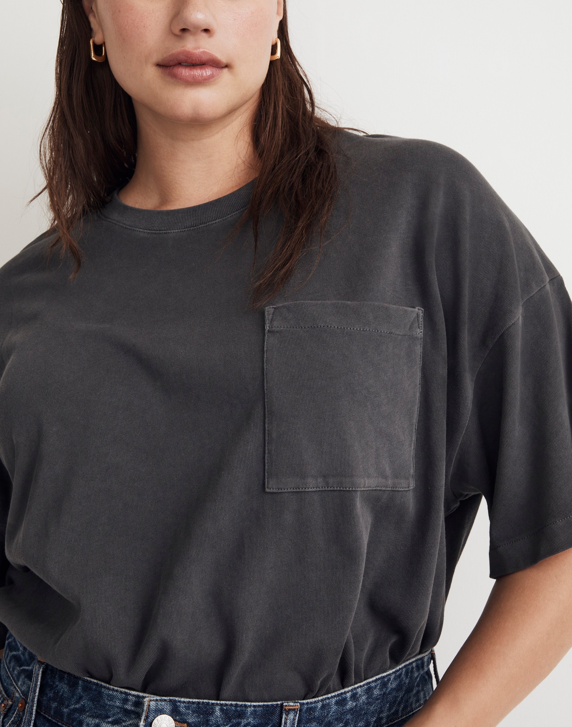 Garment-Dyed Oversized Pocket Tee | Madewell