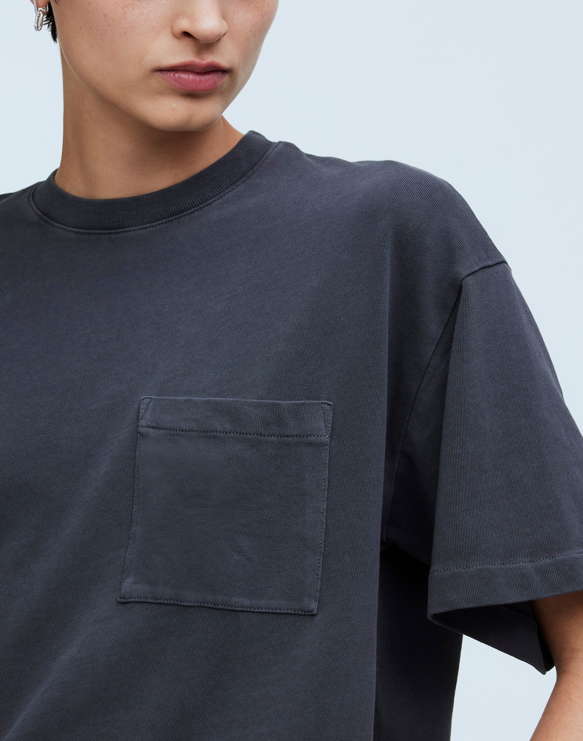 Garment-Dyed Oversized Pocket Tee | Madewell