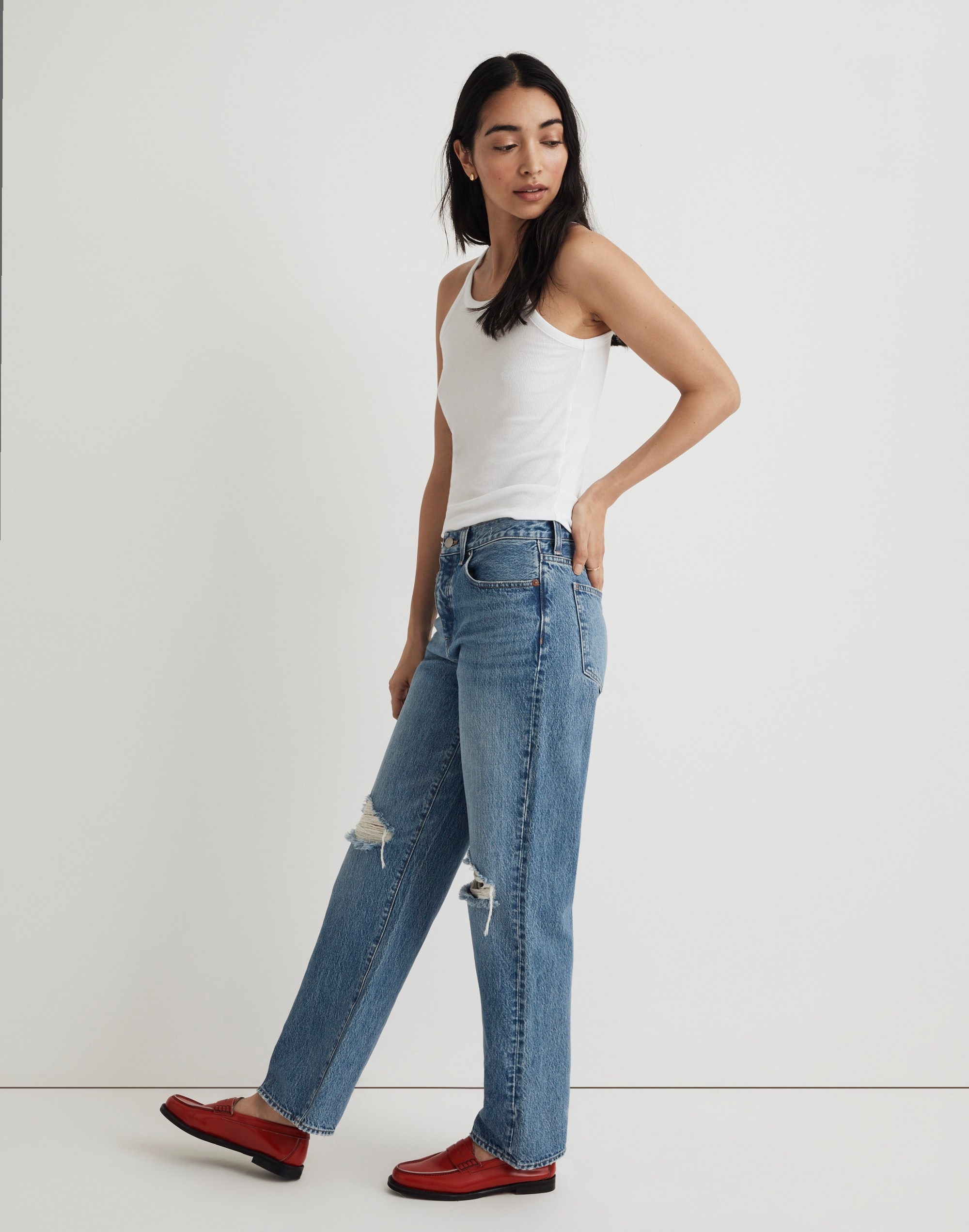 Low-Slung Straight Jeans | Madewell