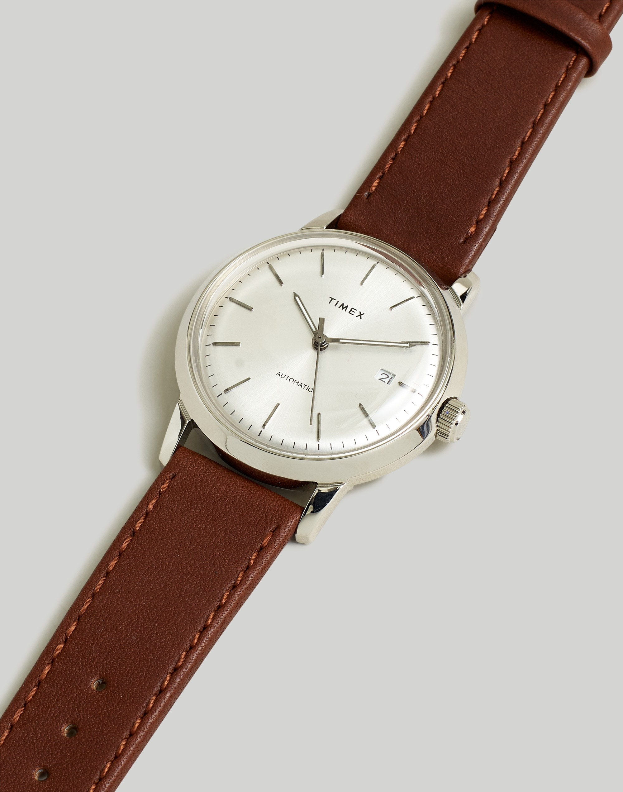 Timex Marlin® Automatic 40mm Leather Strap Watch | Madewell