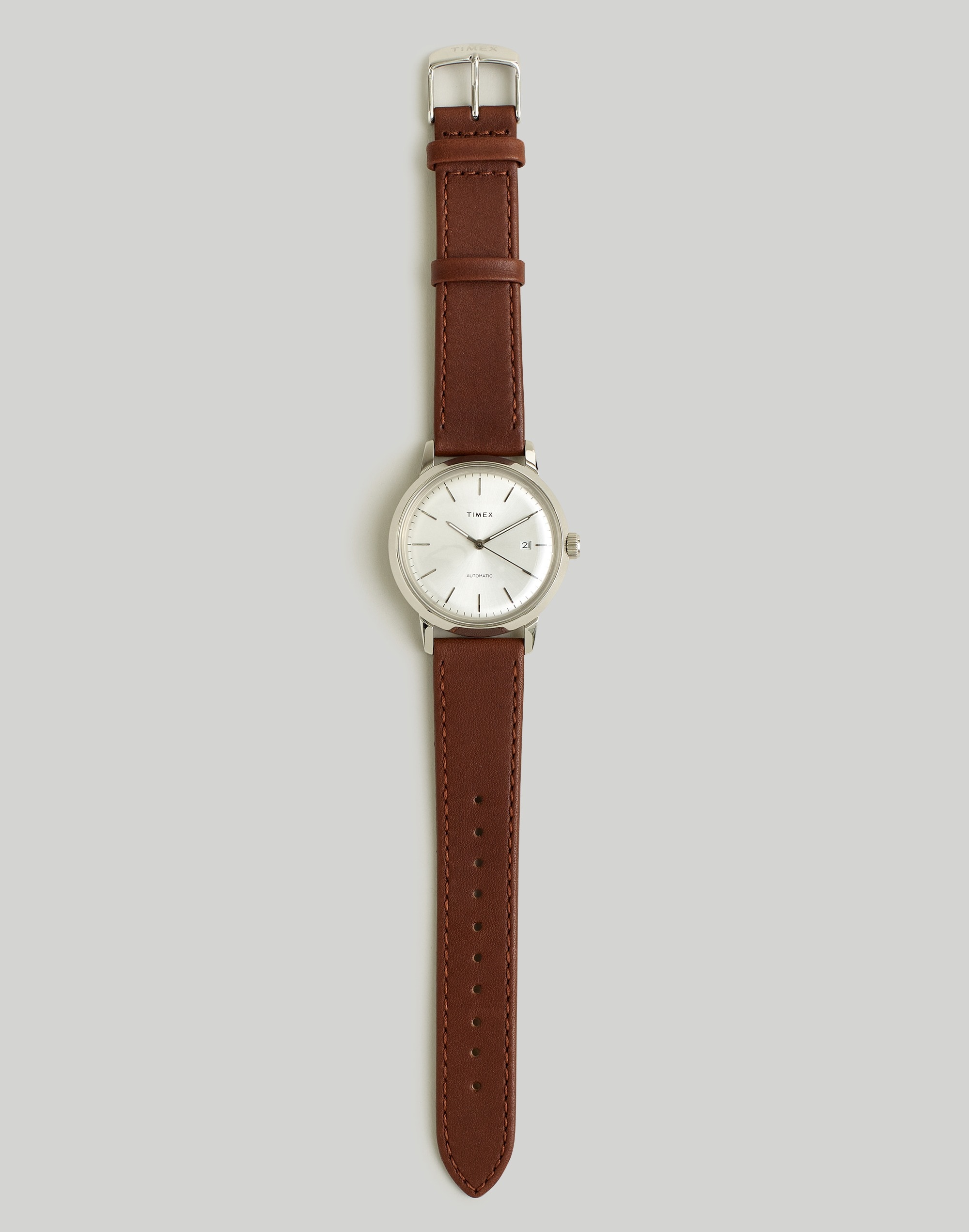 Timex Marlin® Automatic 40mm Leather Strap Watch | Madewell