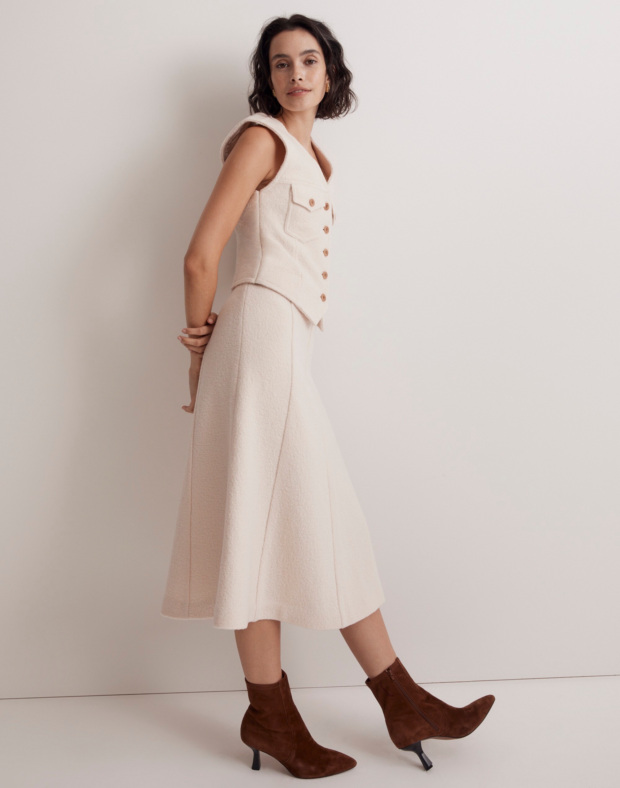 Boiled Wool Bouclé Vest | Madewell