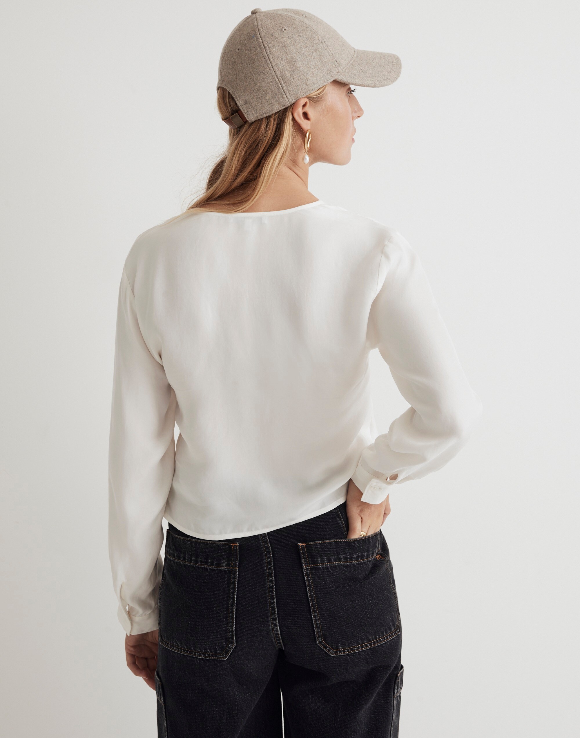 Brushed Ruched-Front Top | Madewell