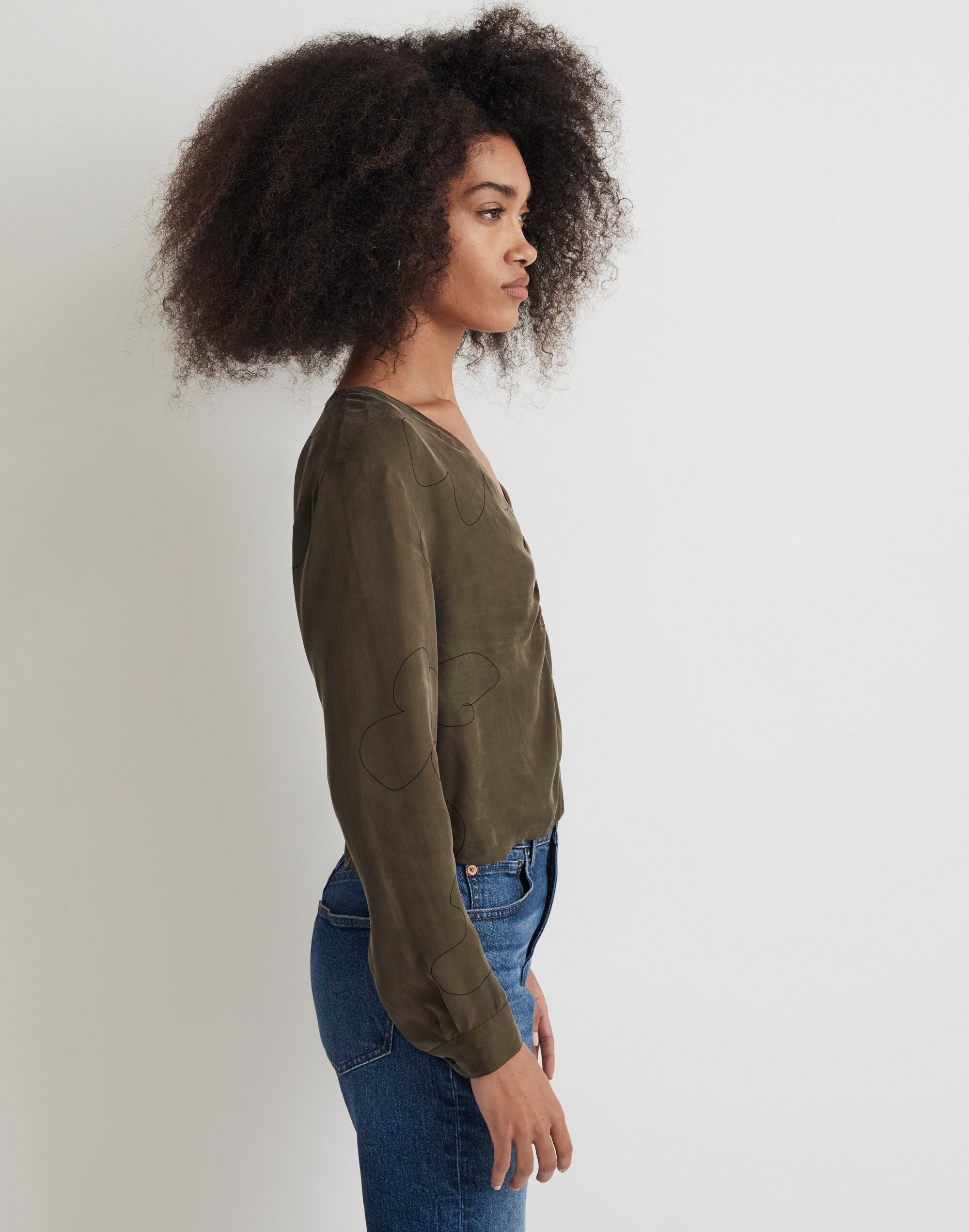 Brushed Ruched-Front Top | Madewell