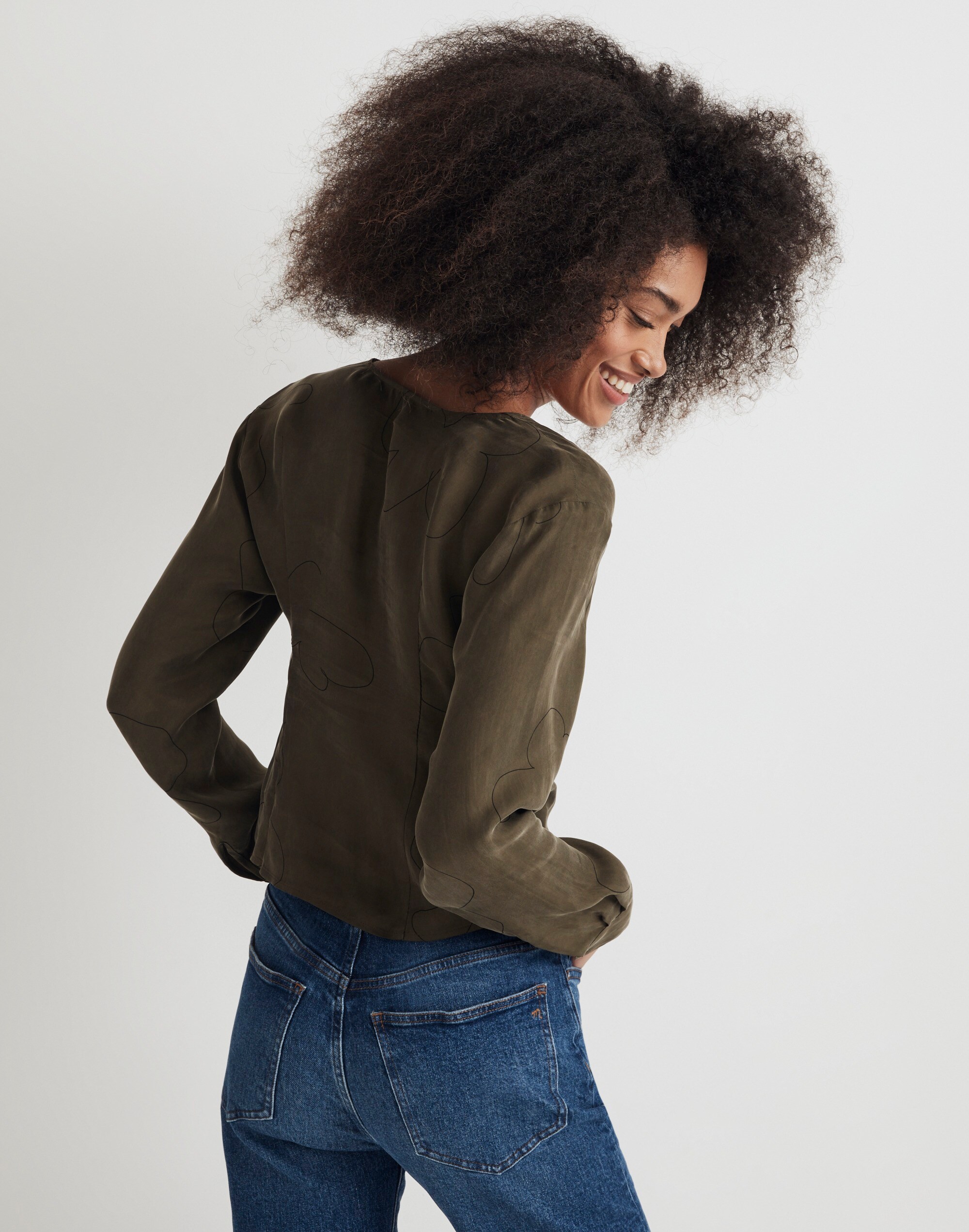 Brushed Ruched-Front Top | Madewell