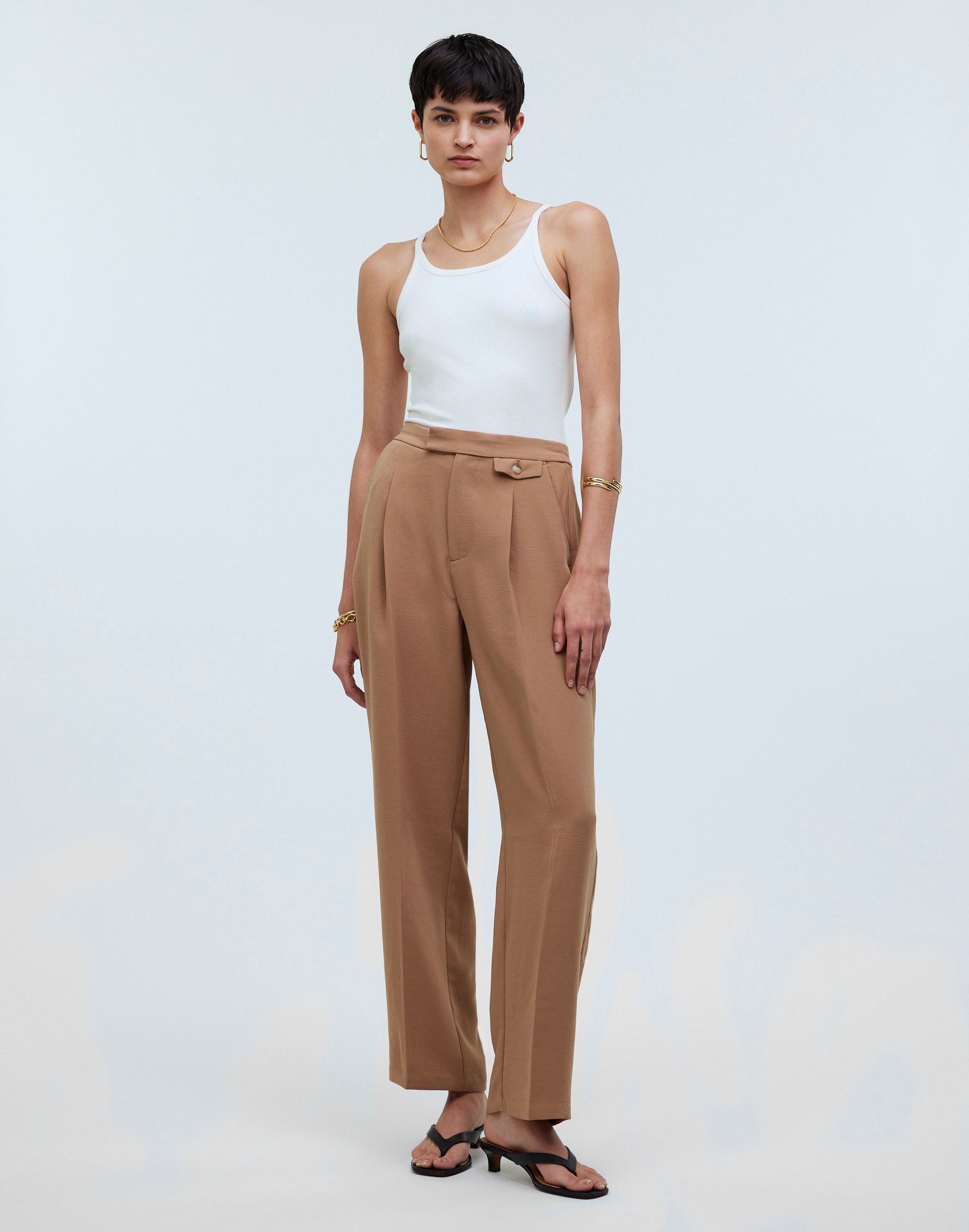 The Rosedale High-Rise Straight Pant in Crepe | Madewell
