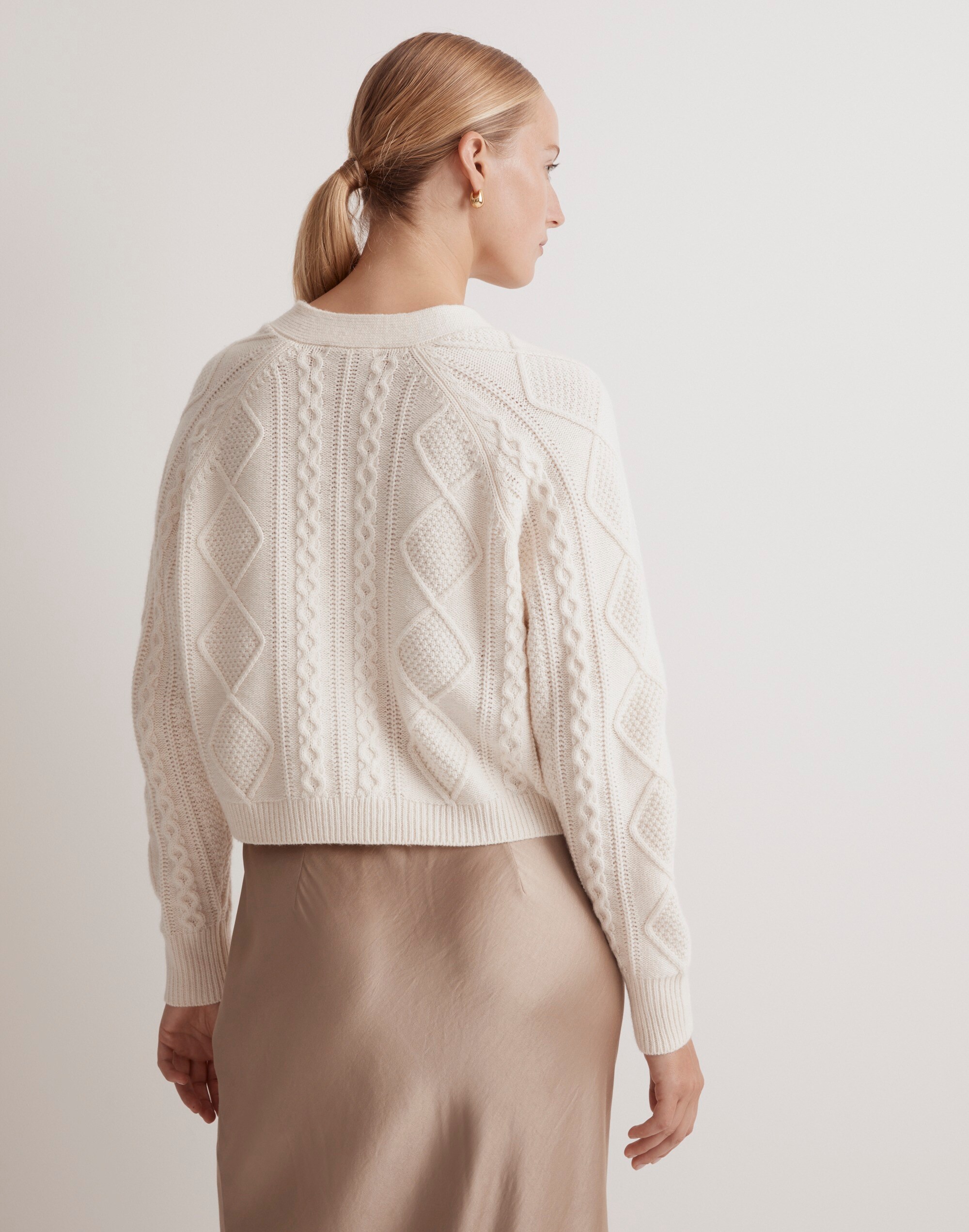 Cable-Knit Cropped Cardigan | Madewell