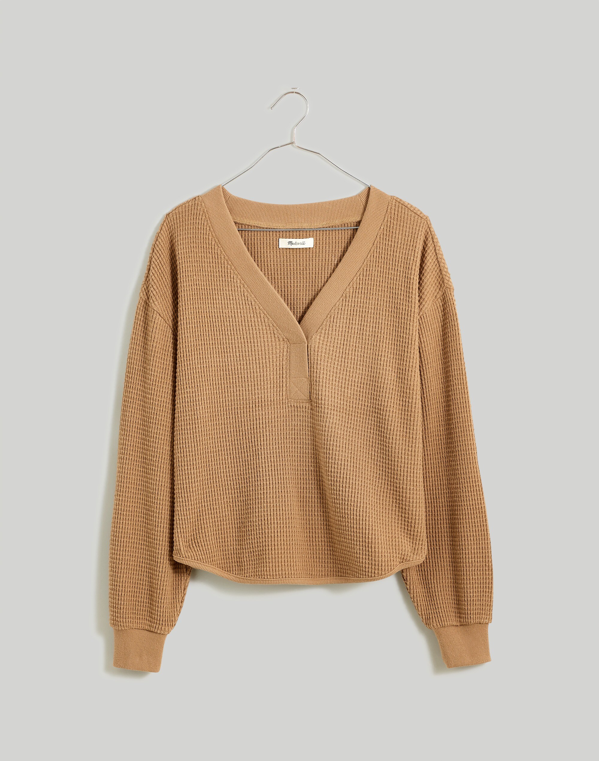 Brushed Waffle V-Neck Tee