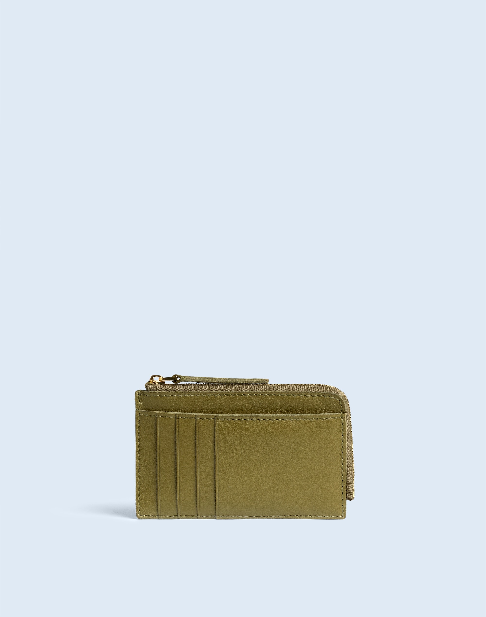 The Zip Card Case Wallet in Waxed Leather