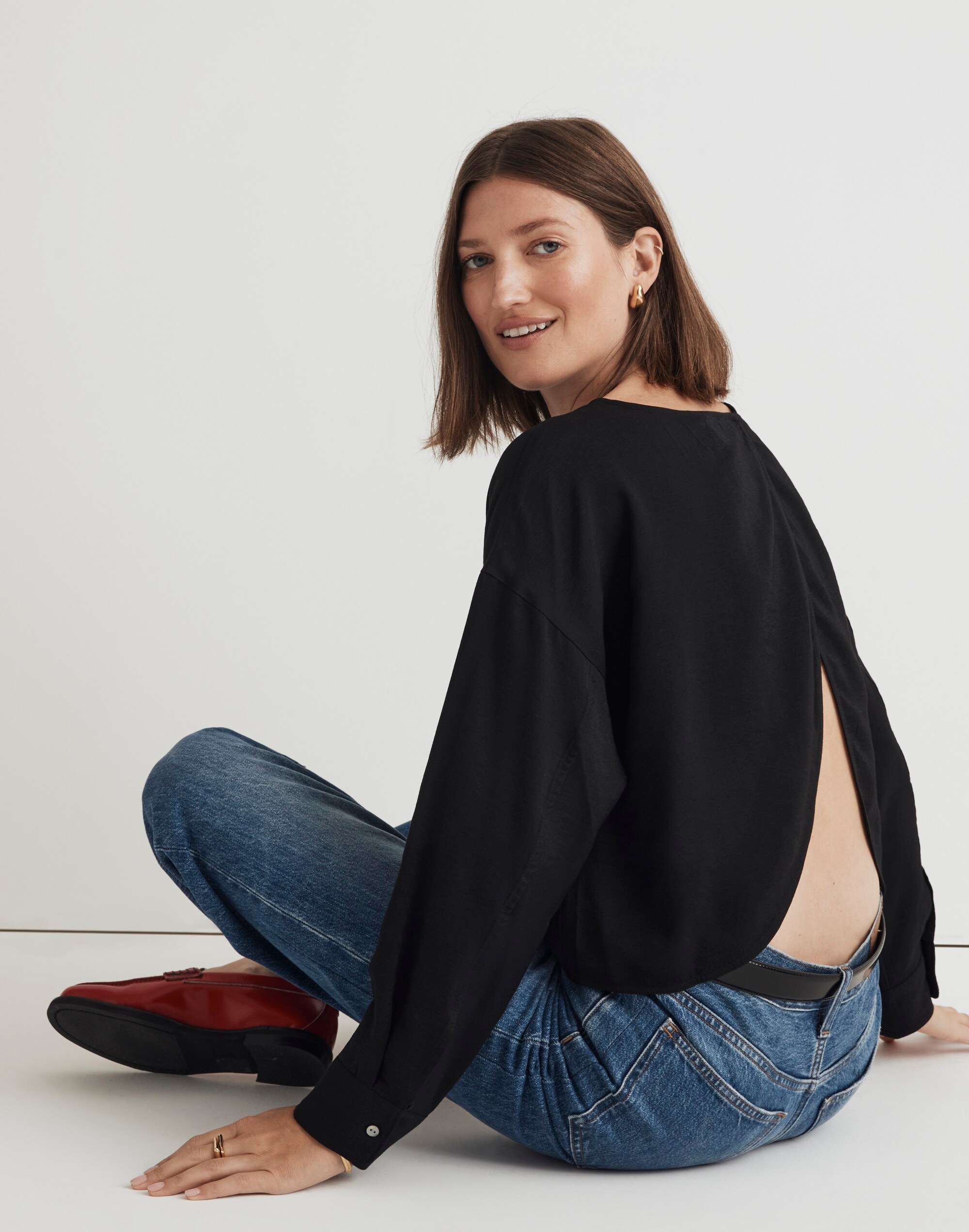 Relaxed Tulip-Back Top | Madewell