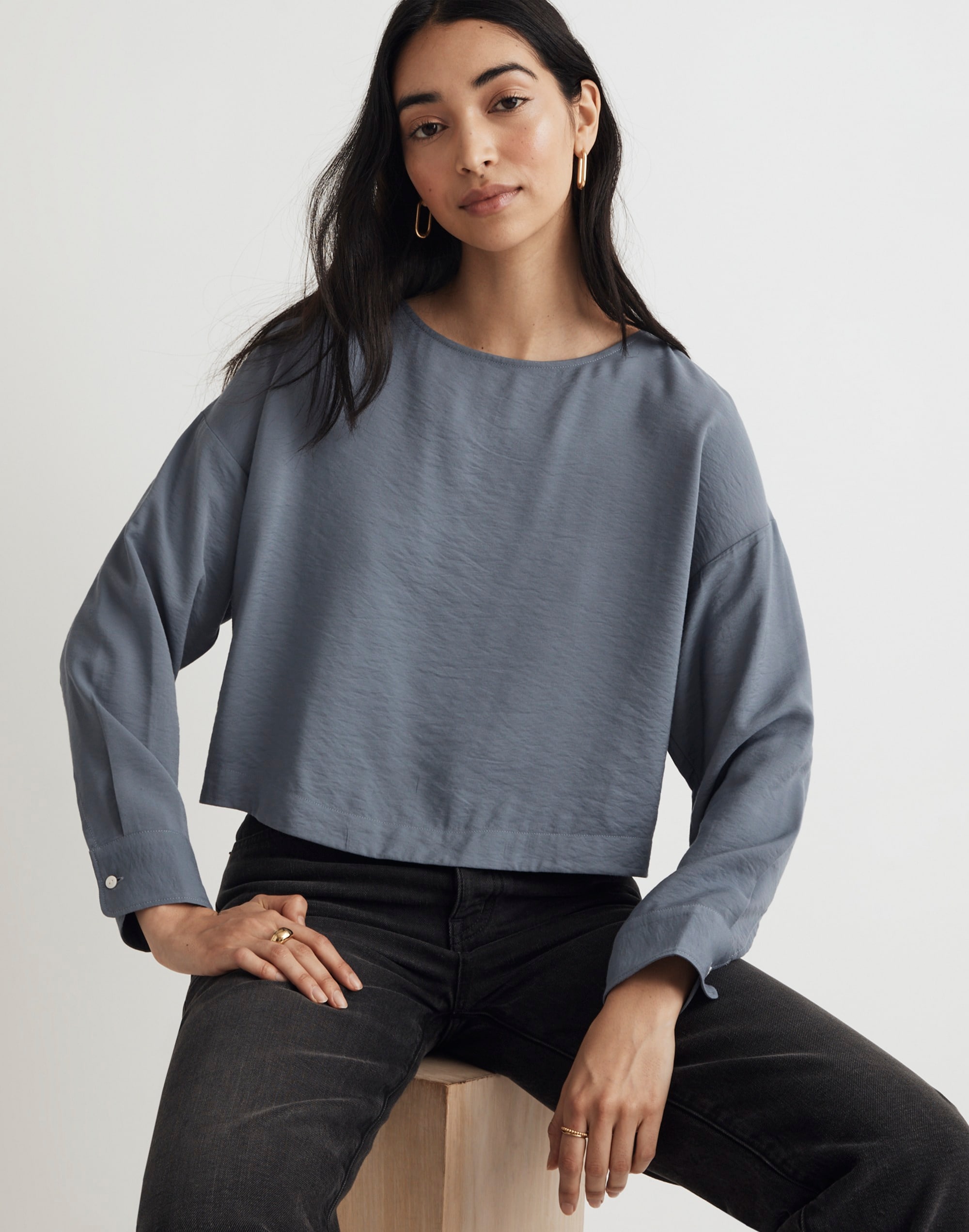 Relaxed Tulip-Back Top | Madewell
