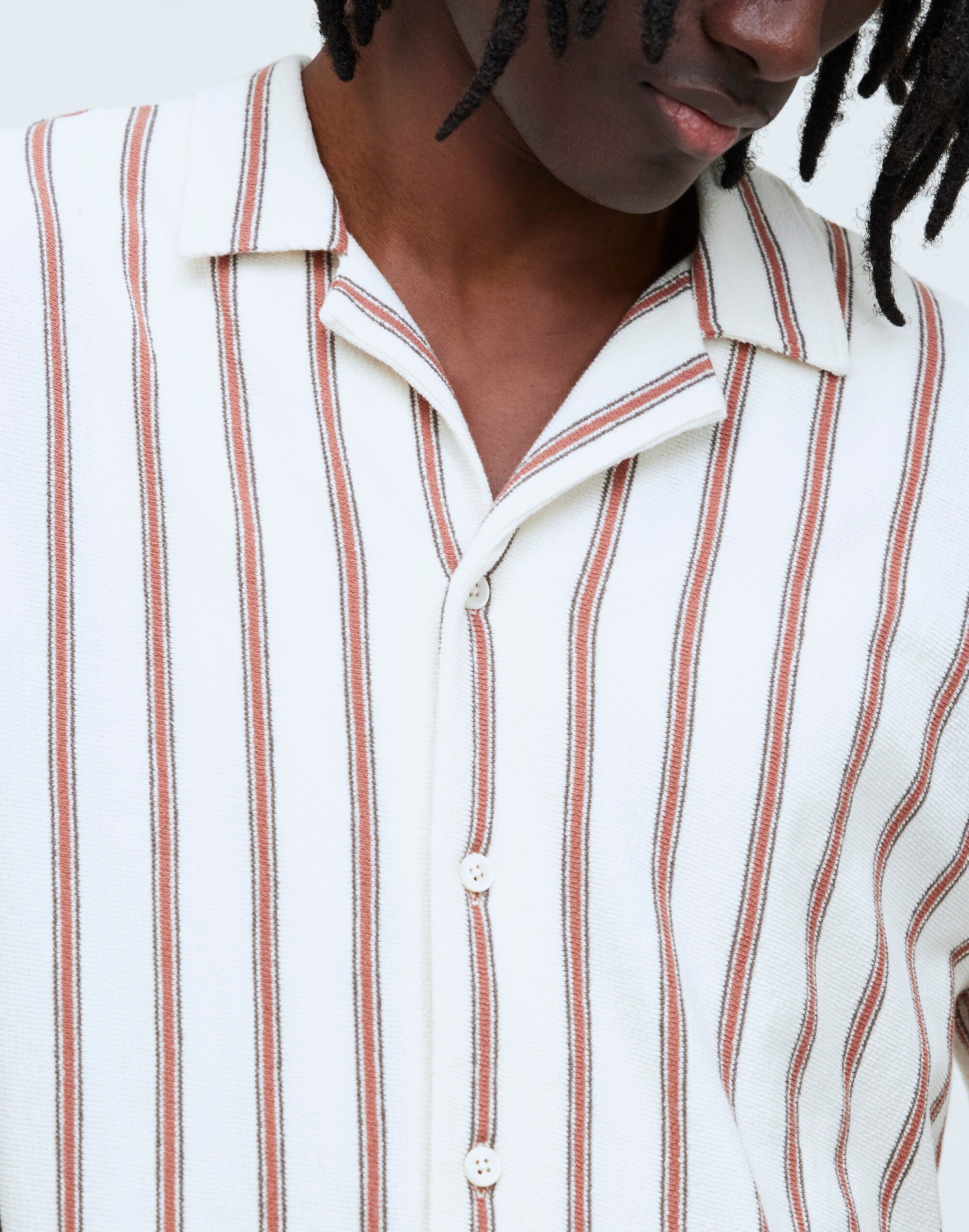 Easy Short-Sleeve Shirt in Stripe Jacquard | Madewell