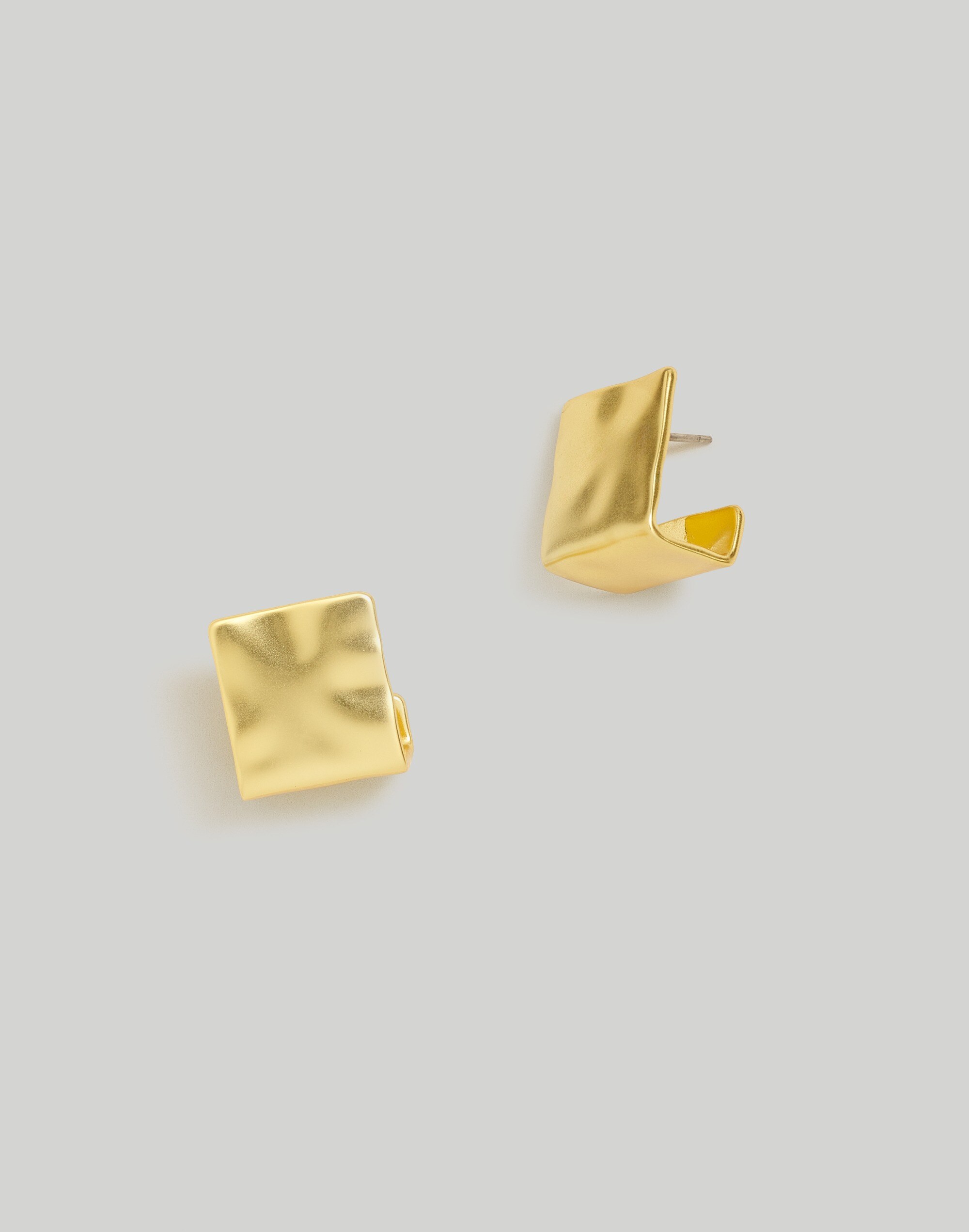 9ct gold square stud earrings on sale