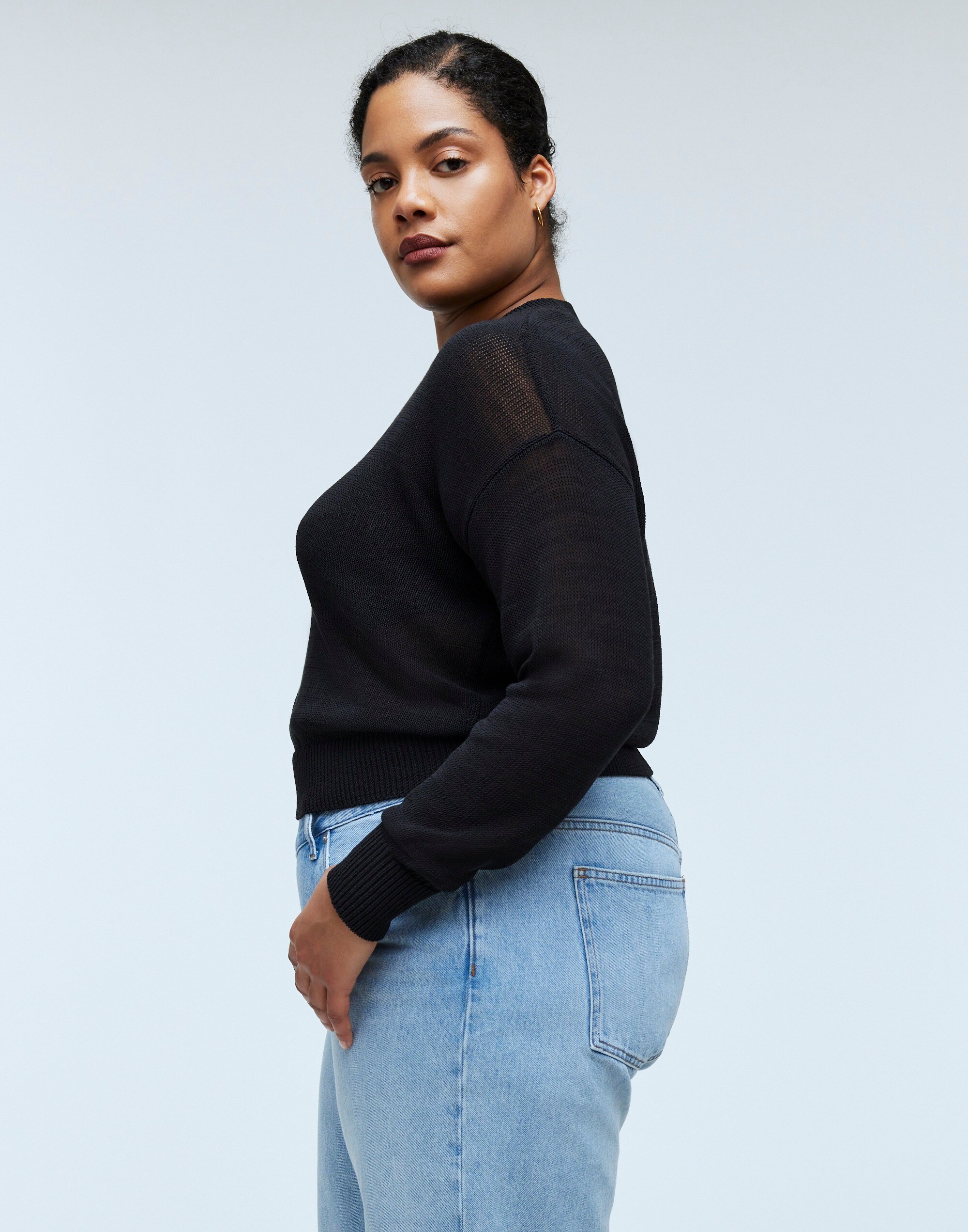 Plus Loose-Knit Crewneck Sweater | Madewell