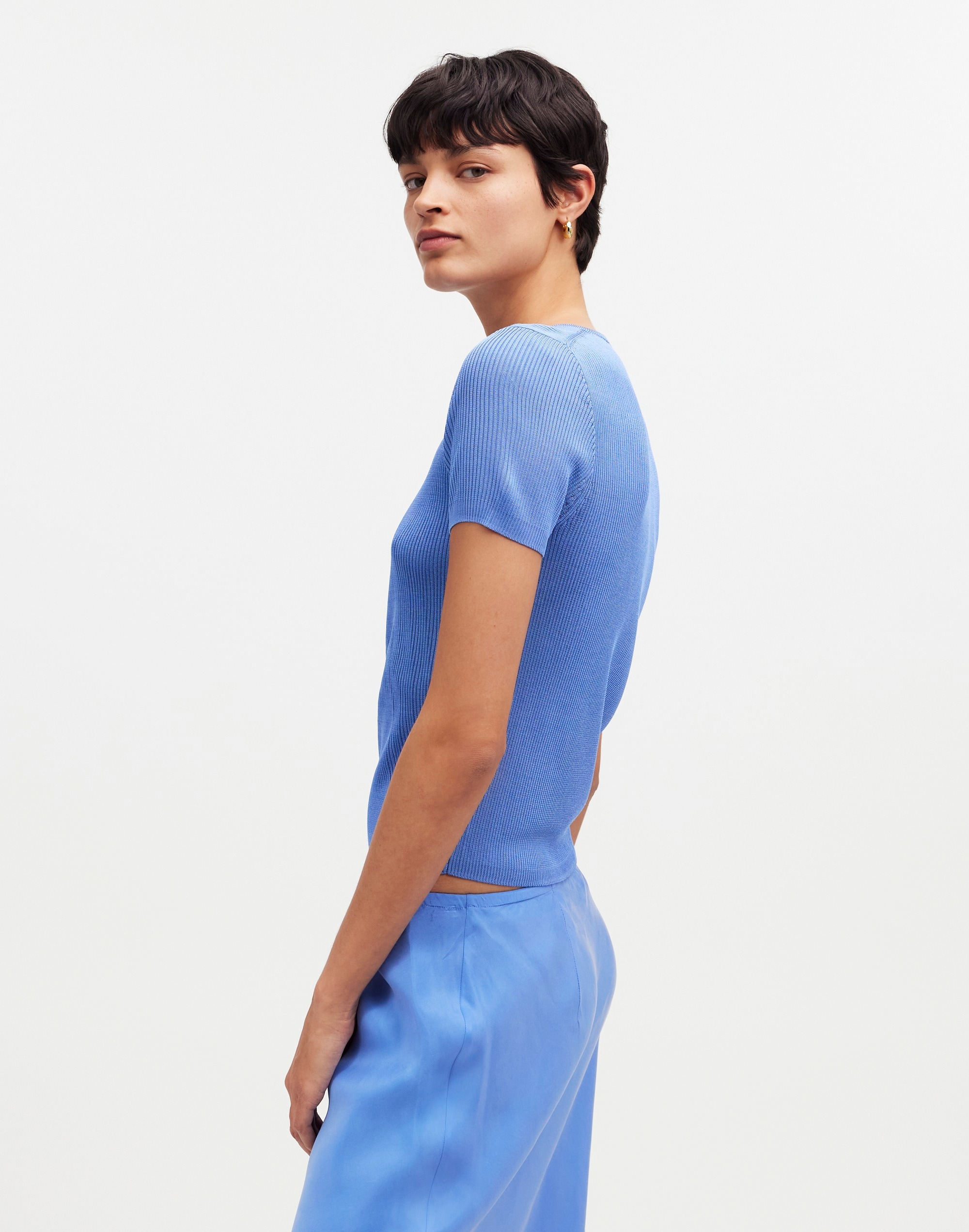 Micro-Rib Sweater Tee | Madewell