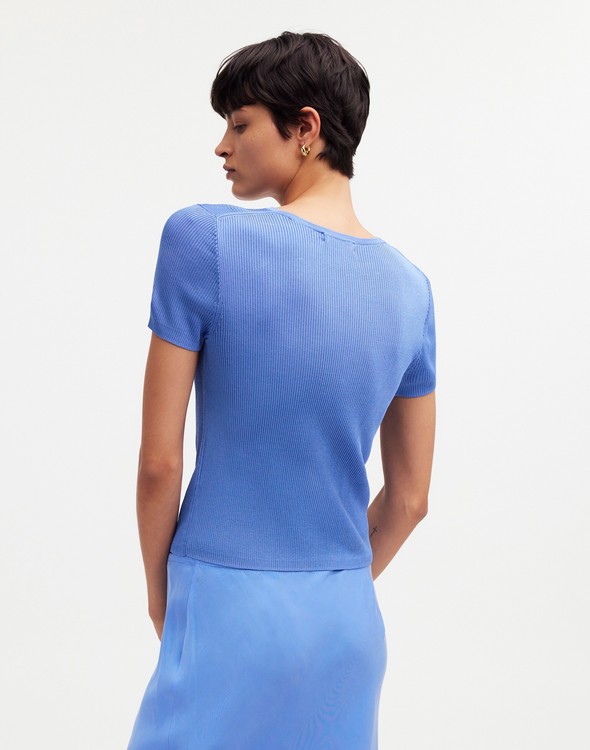 Micro-Rib Sweater Tee | Madewell