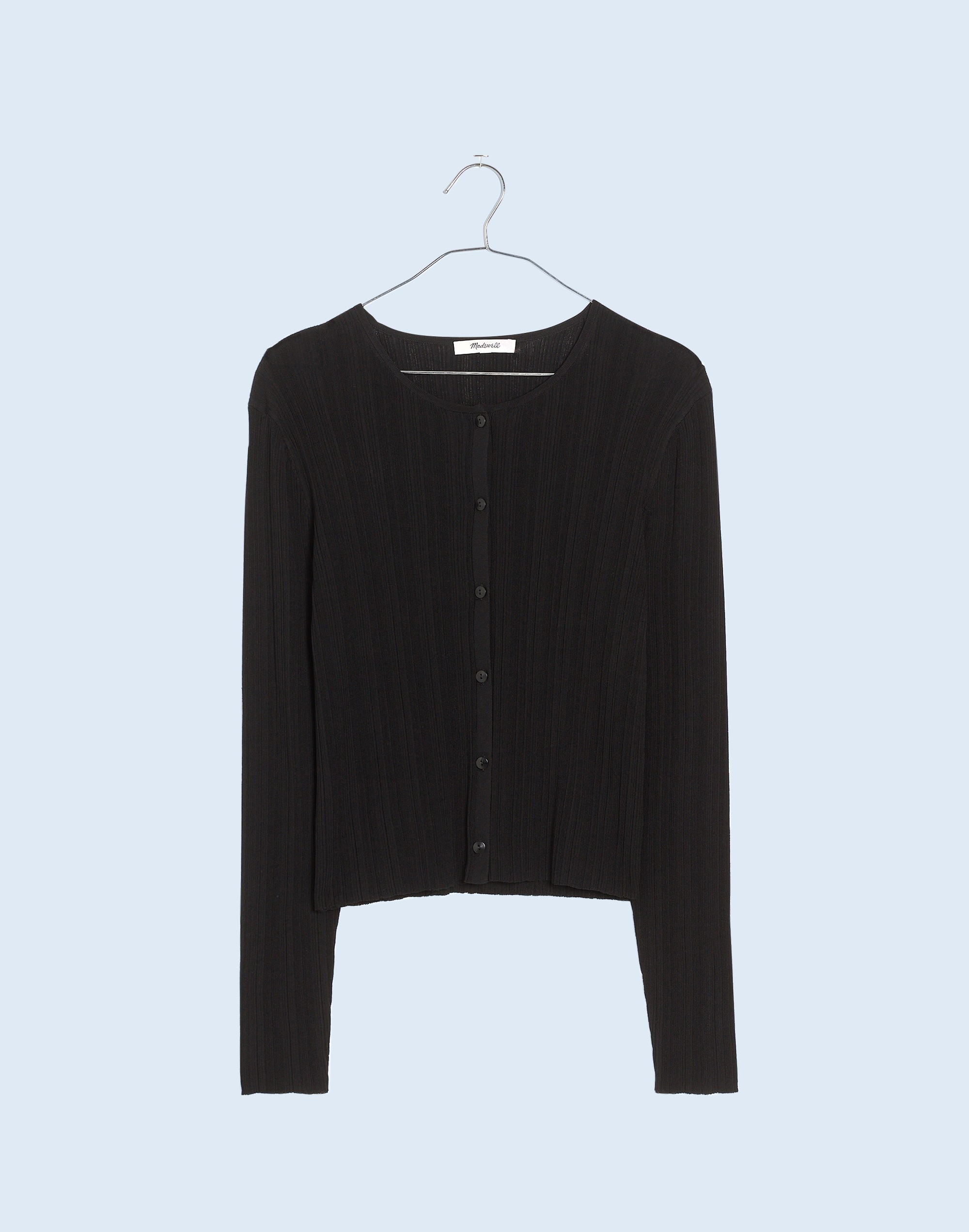 Micro-Rib Crewneck Cardigan | Madewell