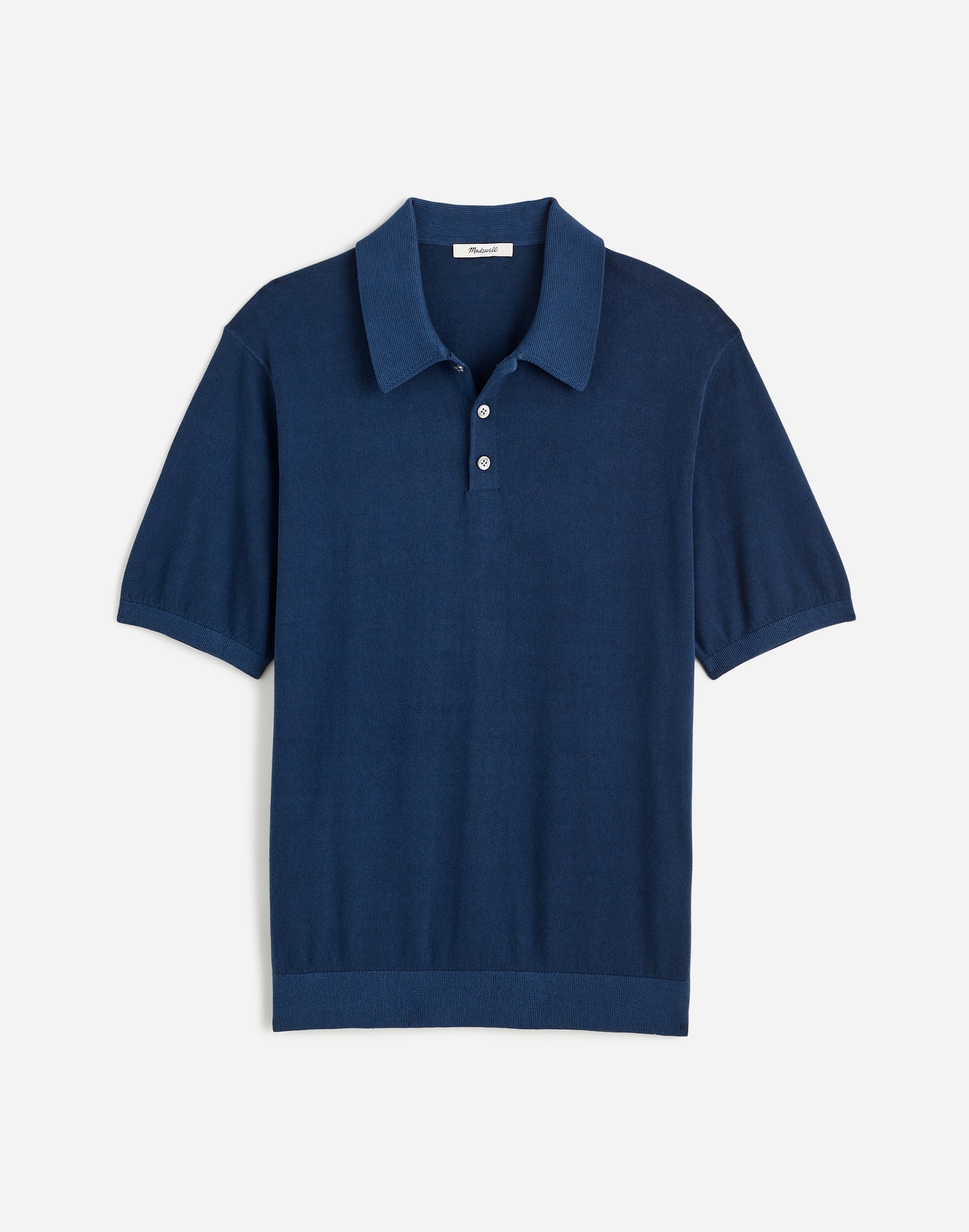 Three-Button Sweater Polo Shirt in Garment Dye | Madewell
