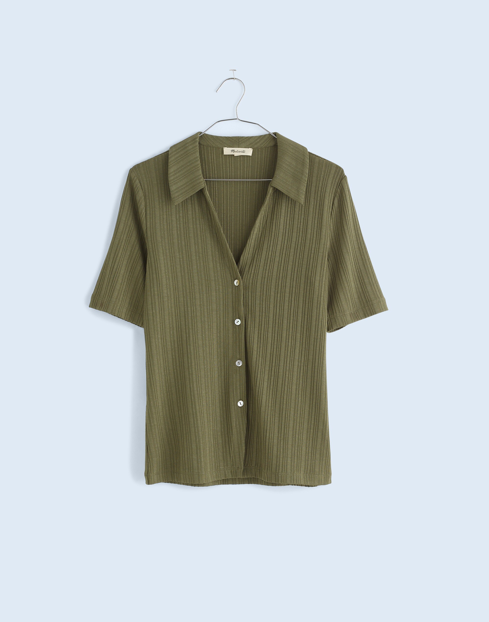Cutaway Hem Polo Top | Madewell