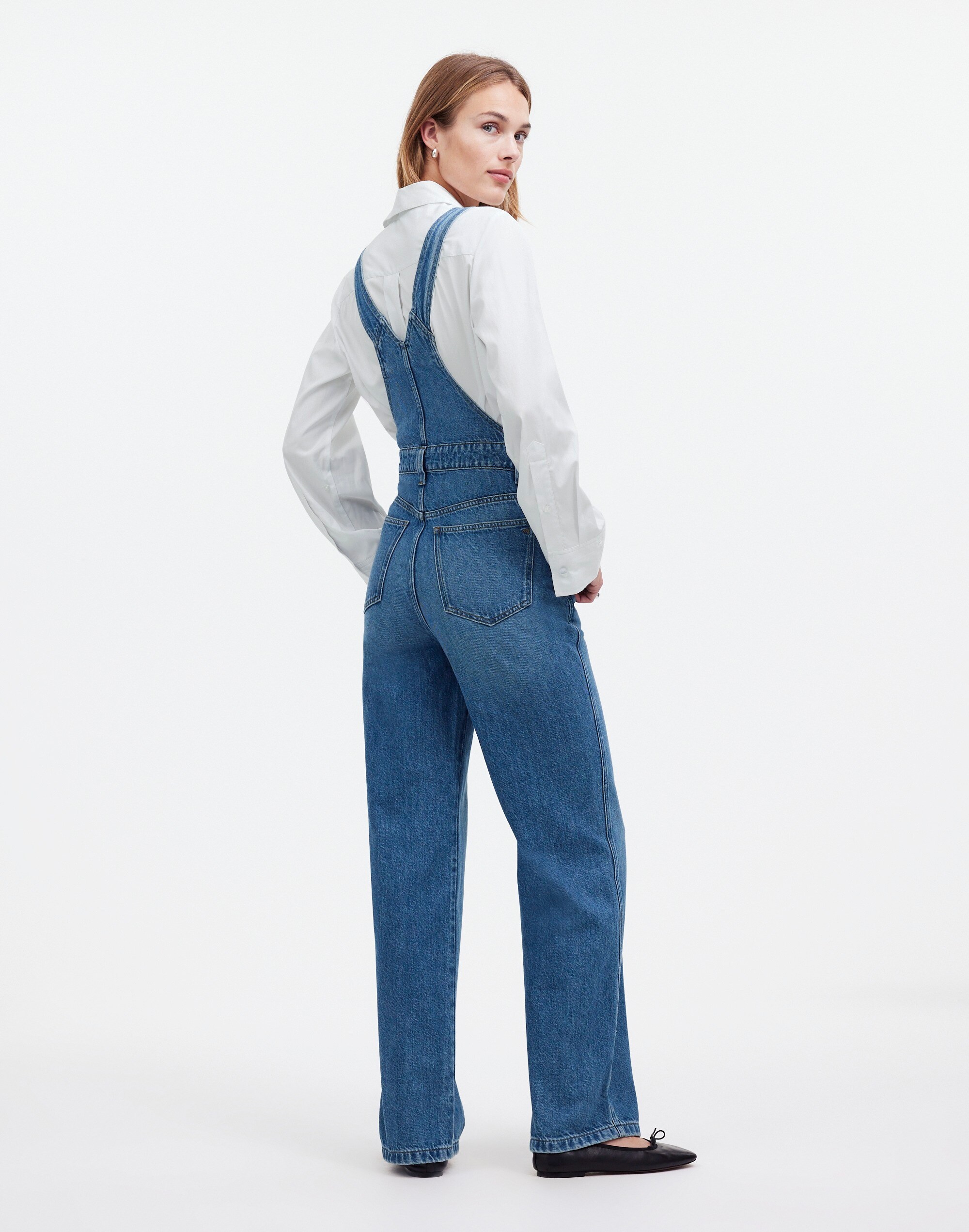 Wide-Leg Overalls in Noreen Wash | Madewell