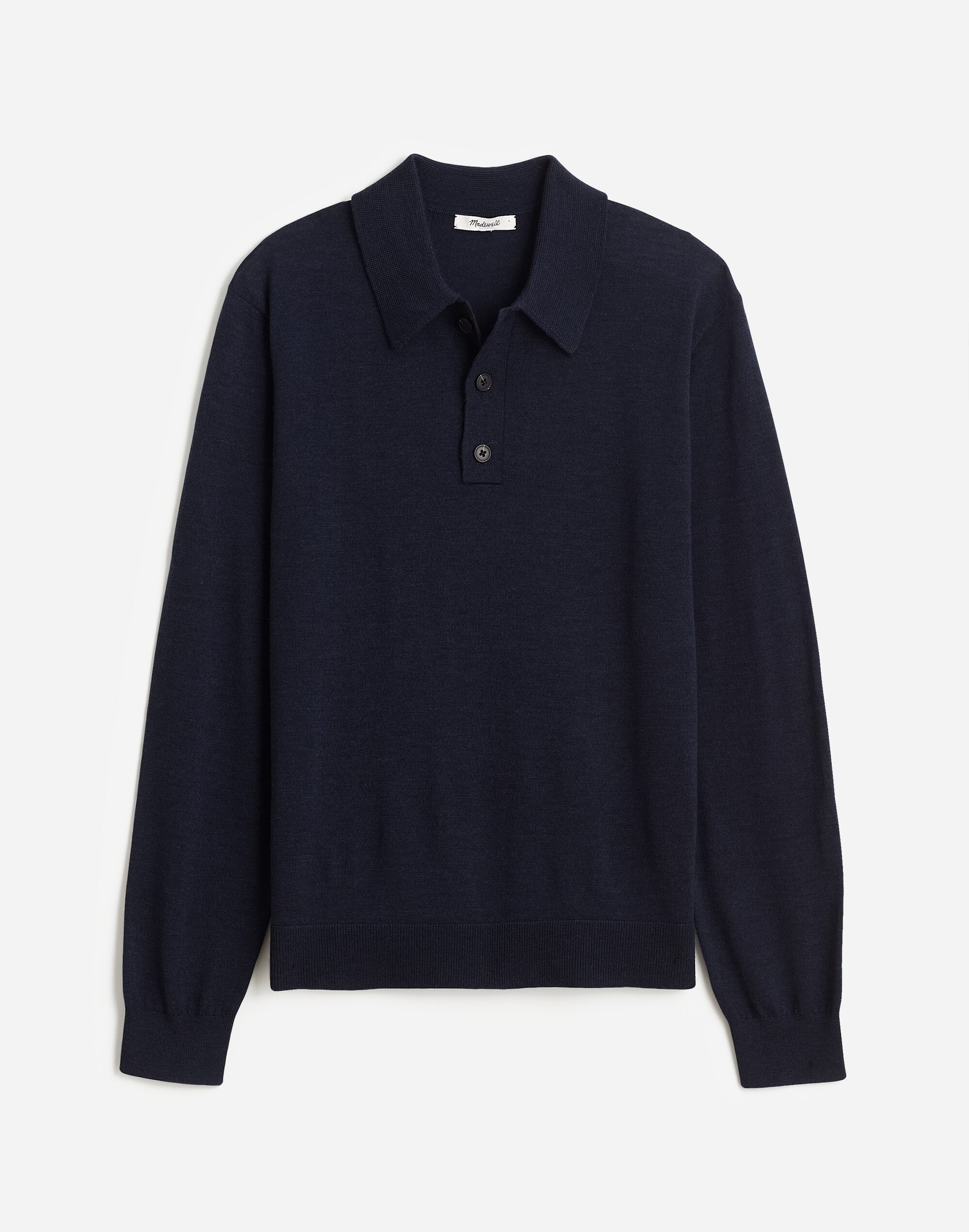 Three-Button Sweater Polo Shirt in Merino Wool | Madewell