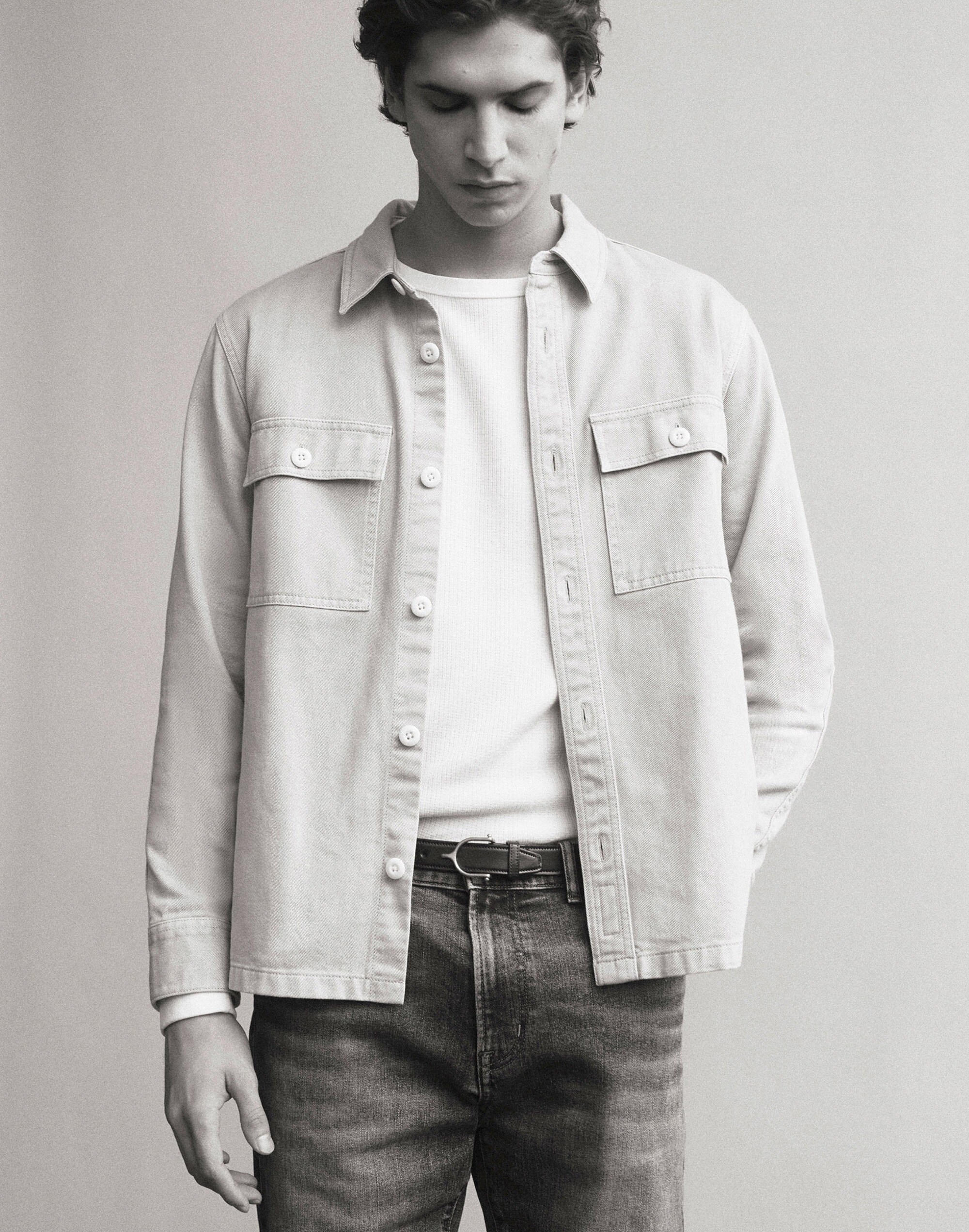 Garment-Dyed Straight-Hem Work Shirt | Madewell