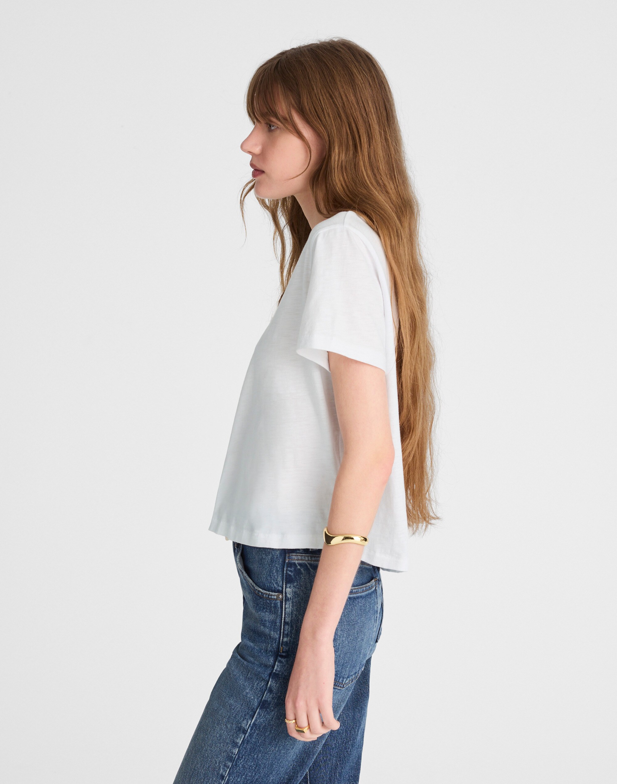 Slub Boxy-Crop Tee | Madewell