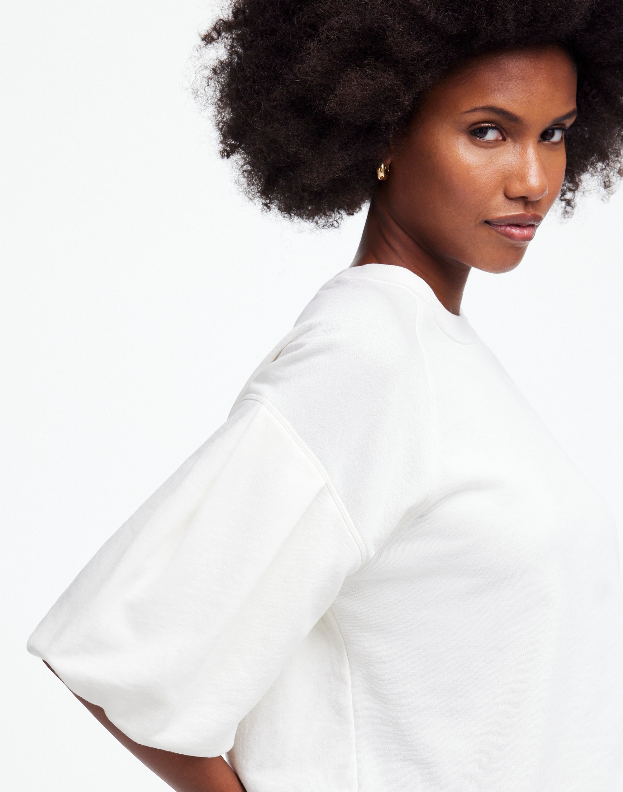 Puff-Sleeve Sweatshirt Tee | Madewell