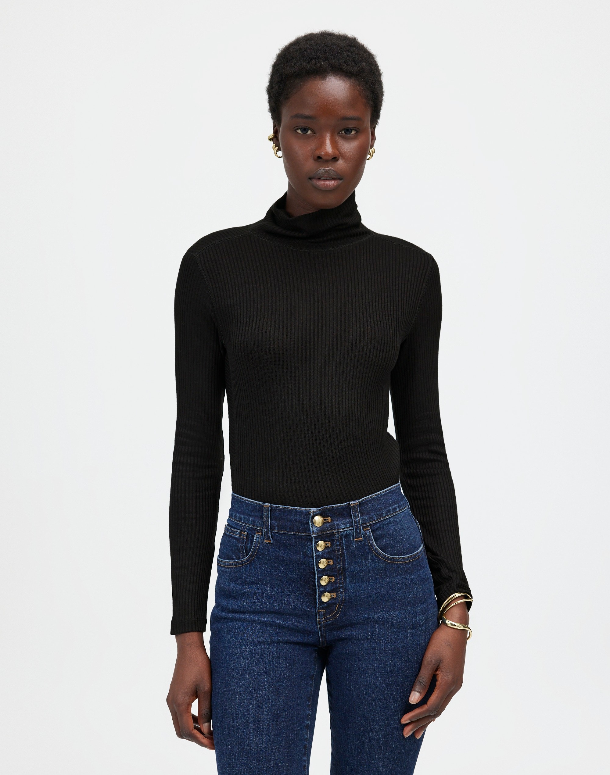Ribbed Turtleneck Long-Sleeve Tee | Madewell