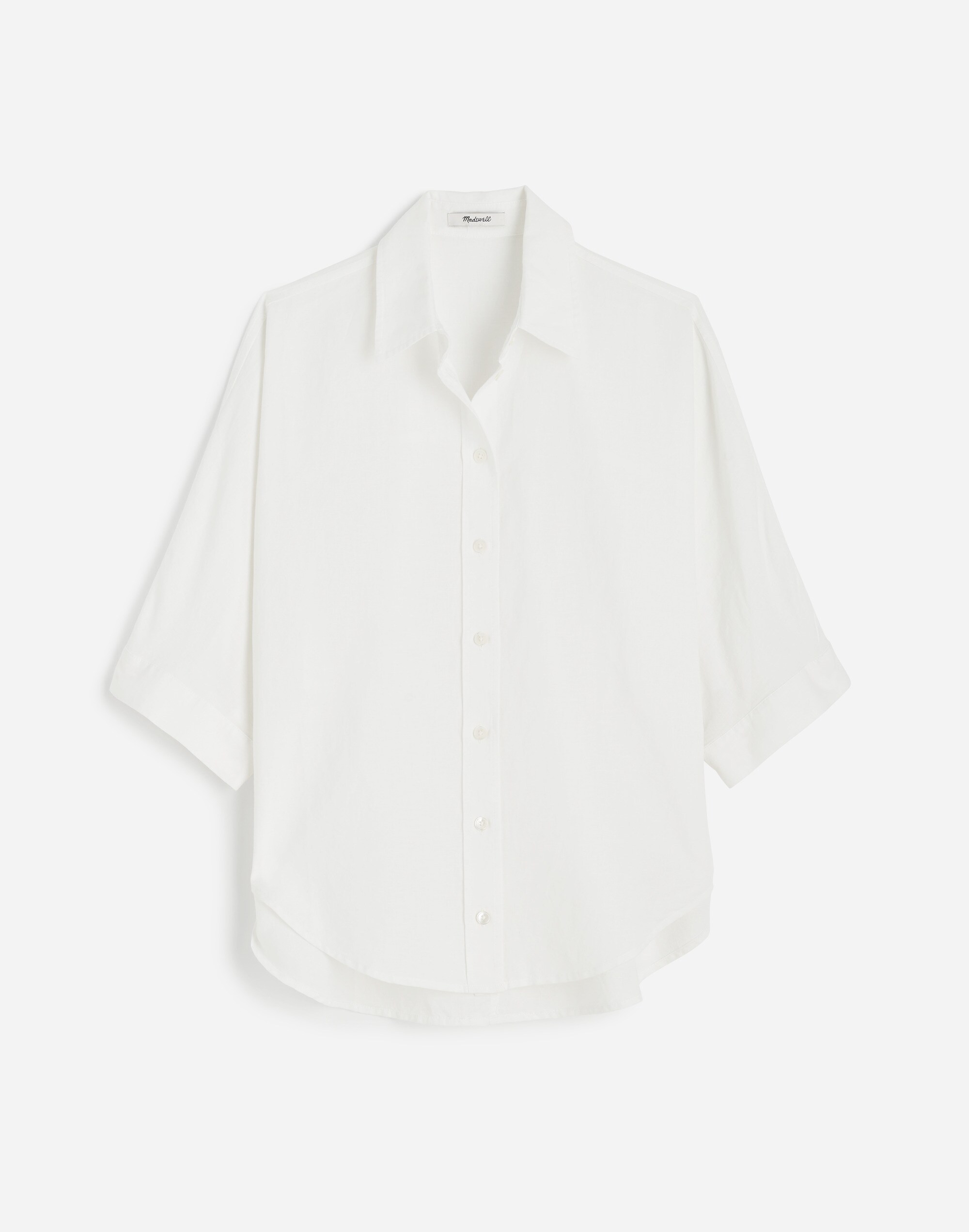 Oversized Pleated-Sleeve Button-Up Shirt | Madewell