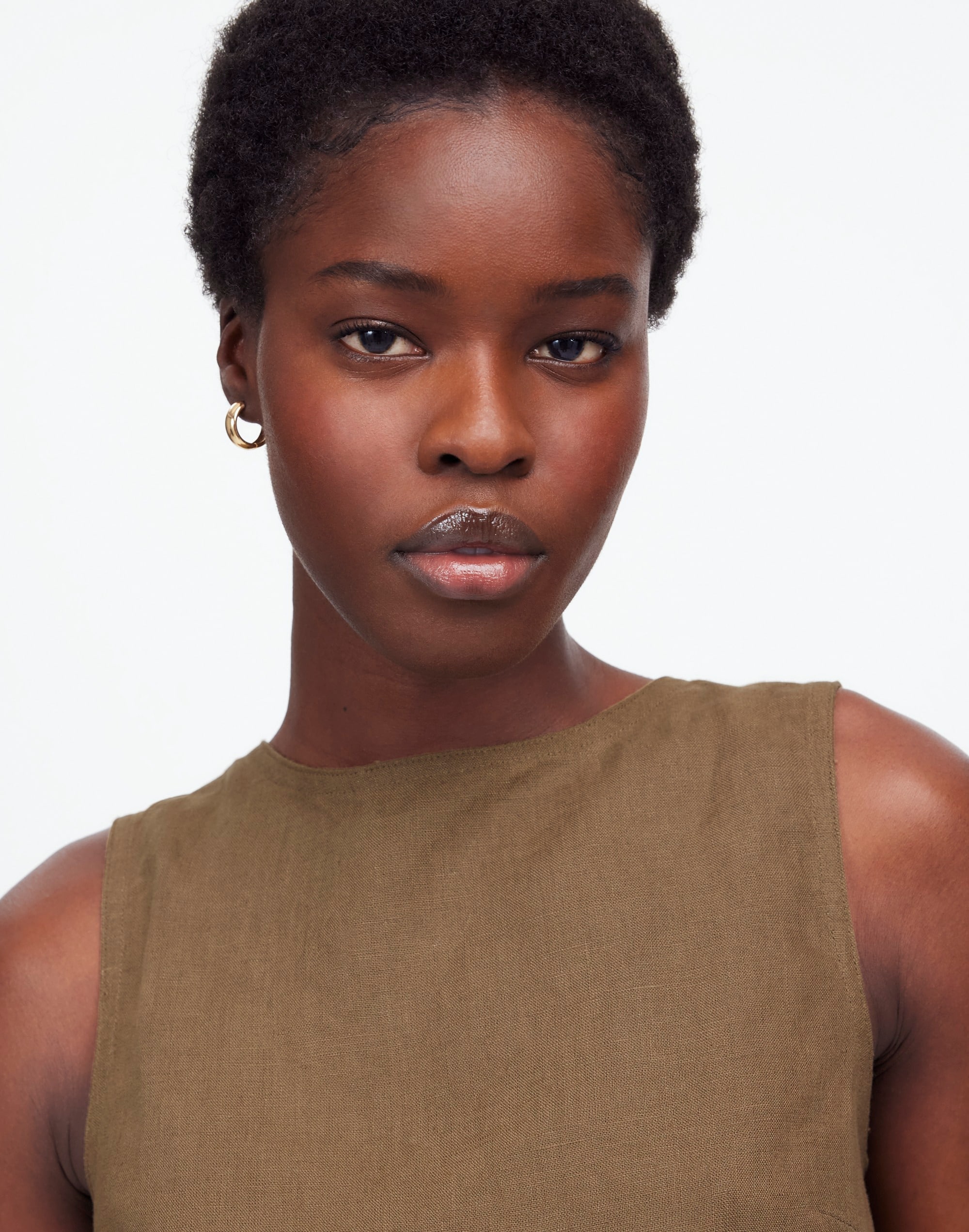 Linen Pleated Shell Top | Madewell