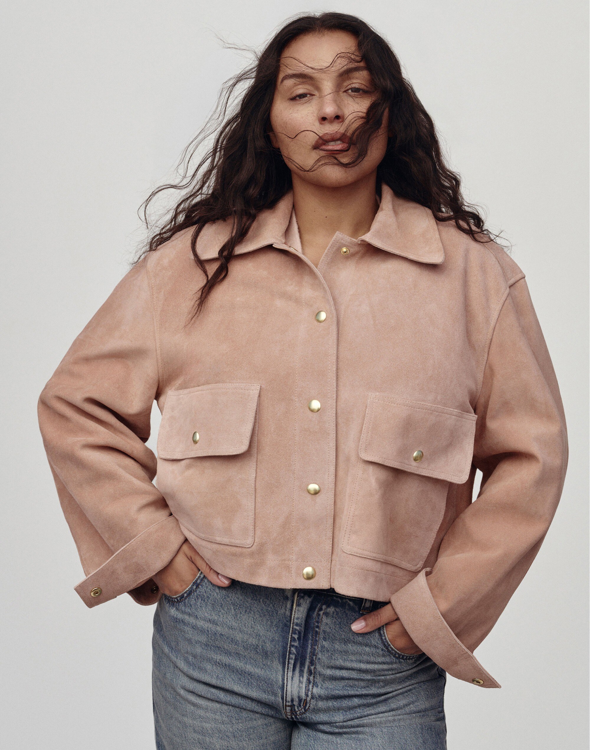 Crop Chore Jacket in Suede | Madewell