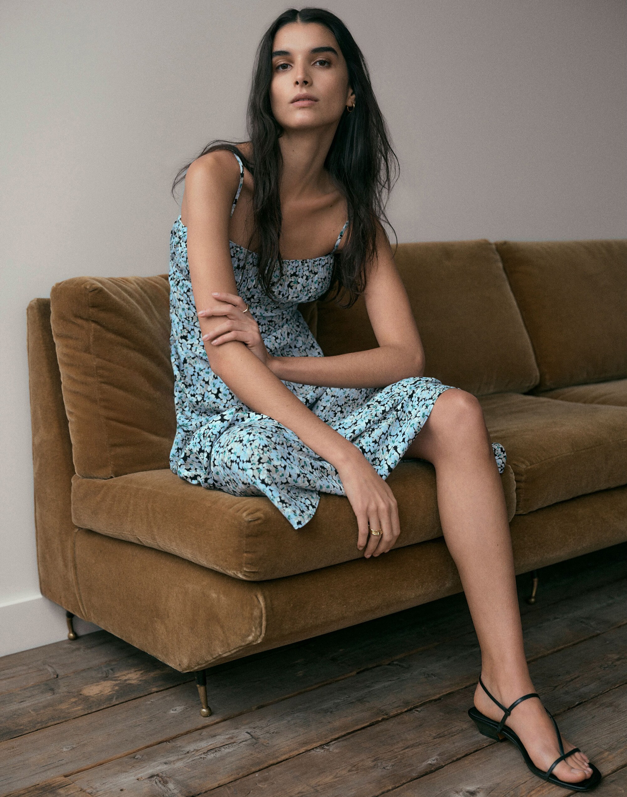 The Maycie Asymmetric T-Strap Sandal | Madewell