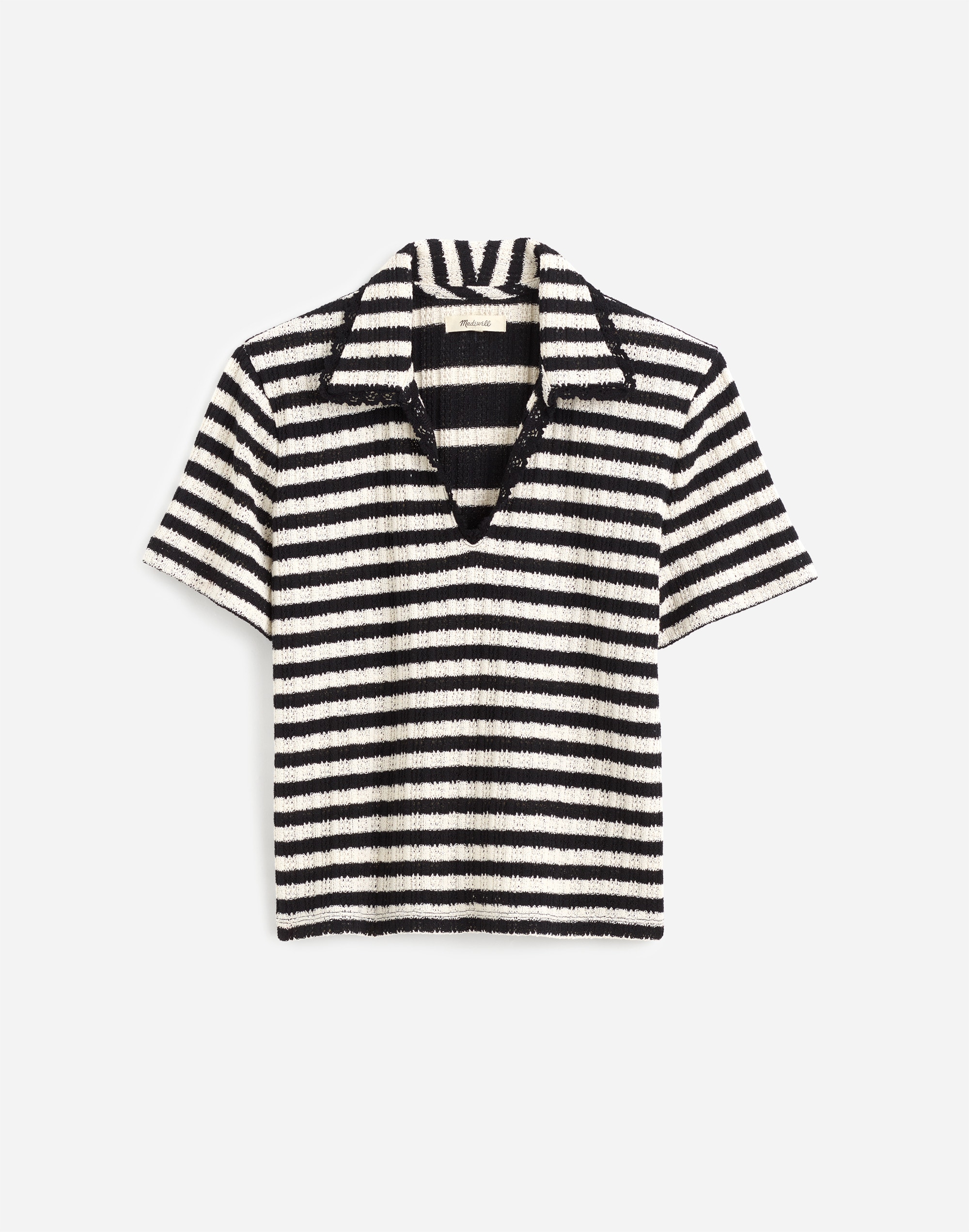 Crochet-Knit V-Neck Sweater Tee | Madewell