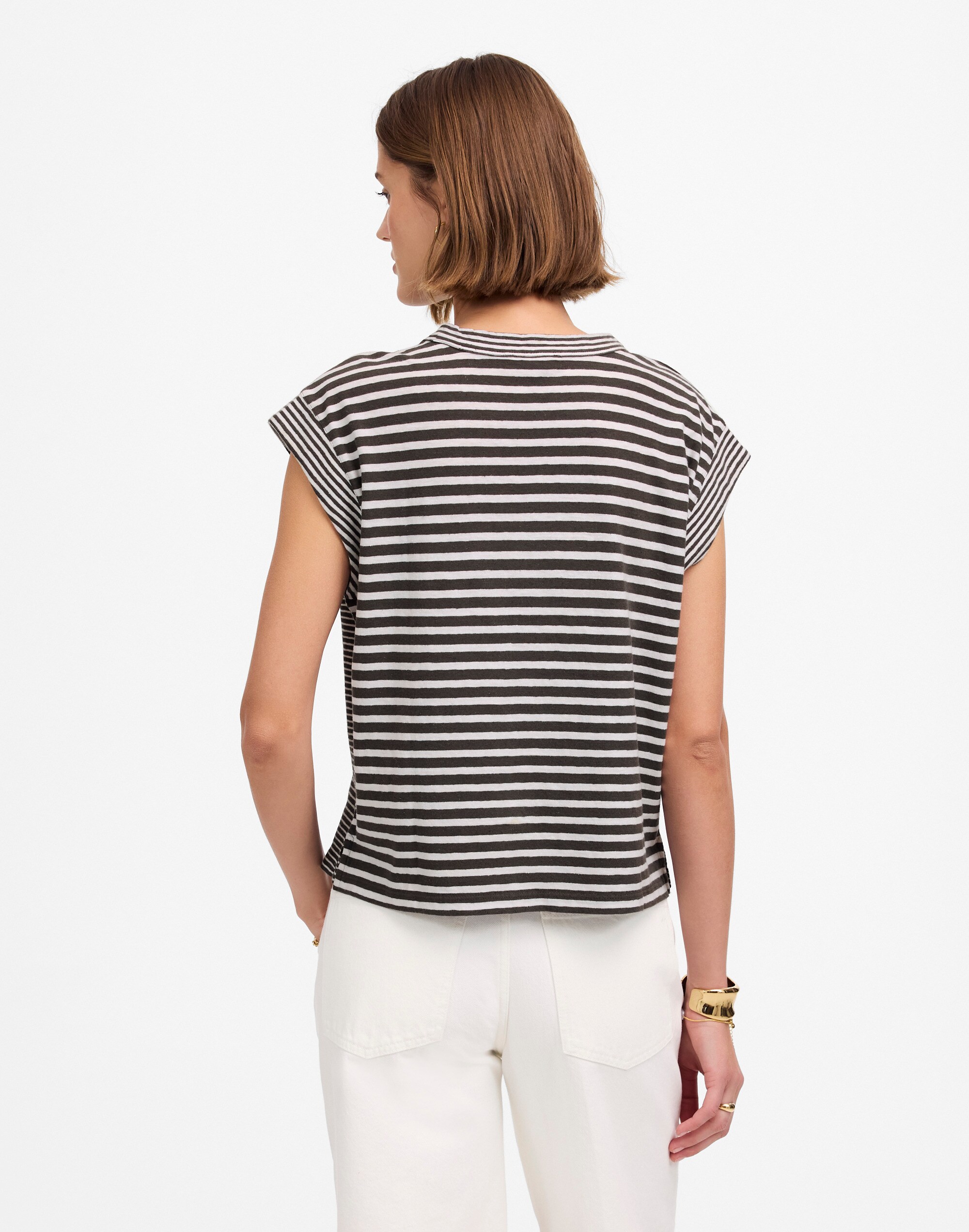 Boxy Muscle Tee in Stripe | Madewell