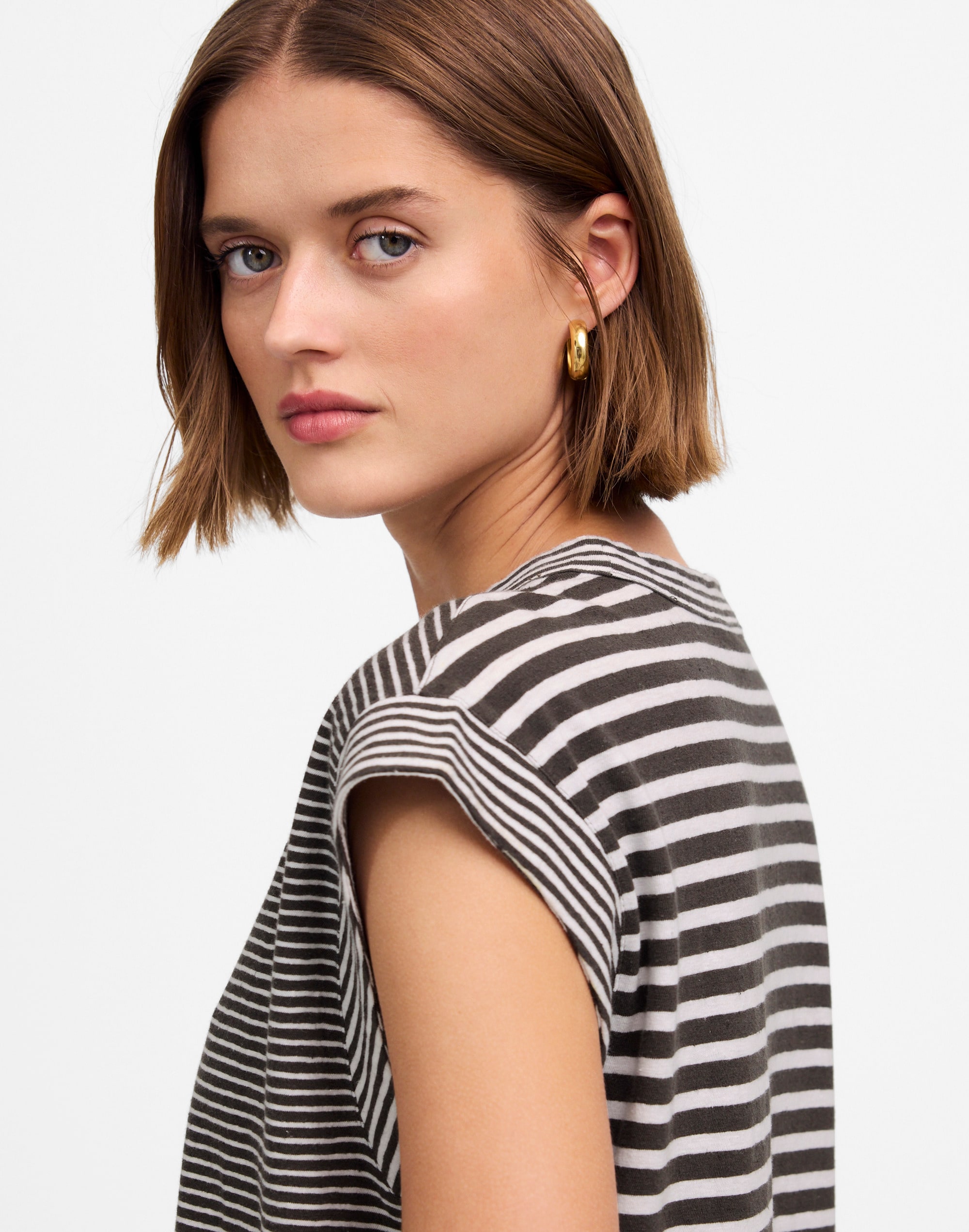 Boxy Muscle Tee in Stripe | Madewell