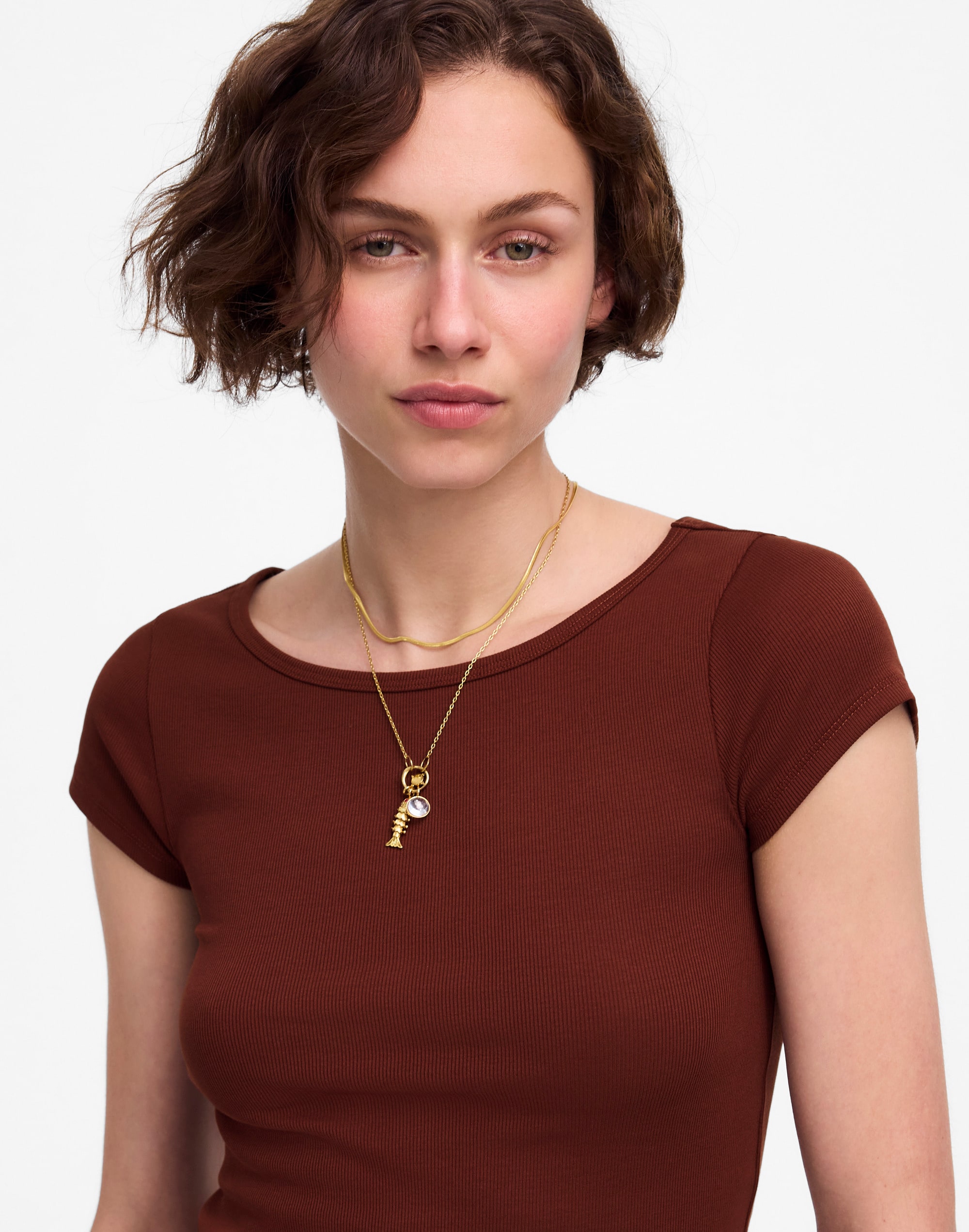 (Re)generative Cotton Ribbed Cap-Sleeve Tee | Madewell