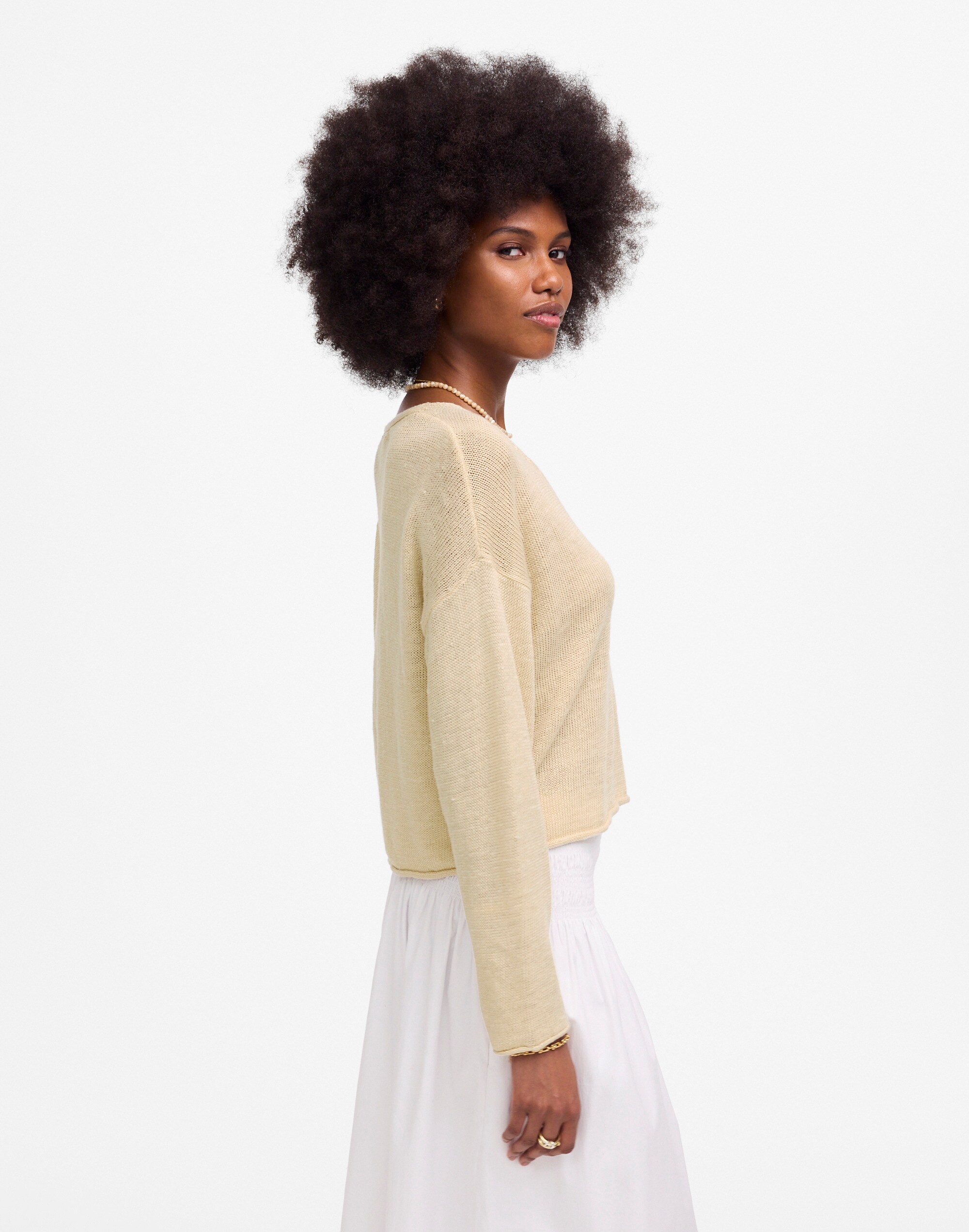 Linen V-Neck Sweater | Madewell