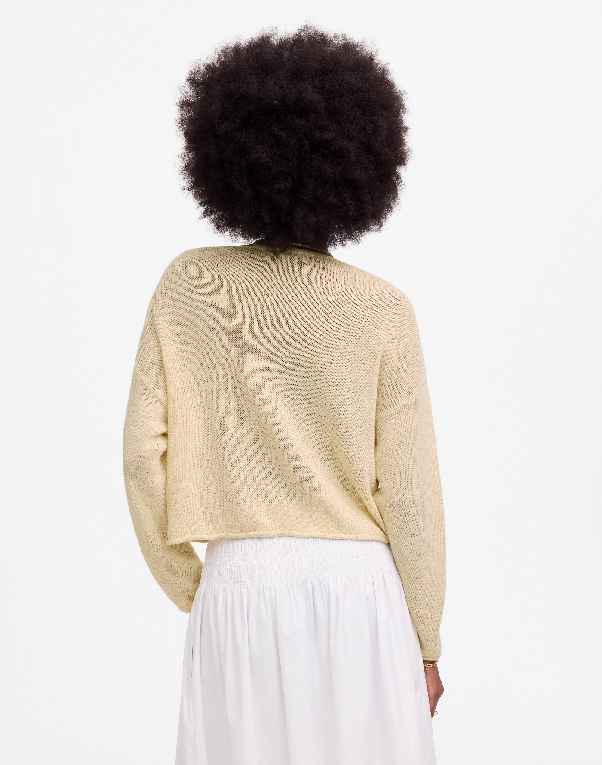 Linen V-Neck Sweater | Madewell