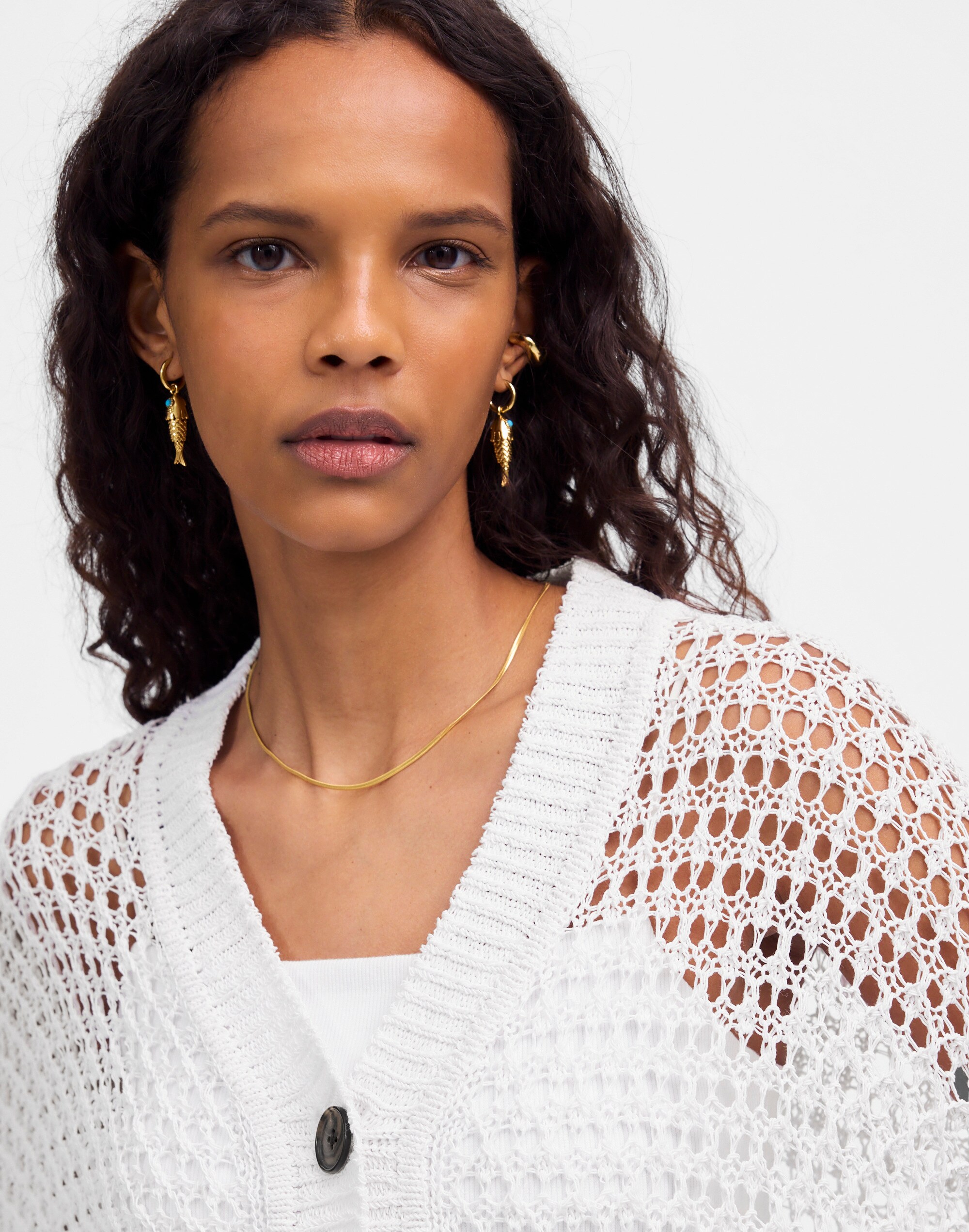 Open-Stitch V-Neck Cardigan | Madewell