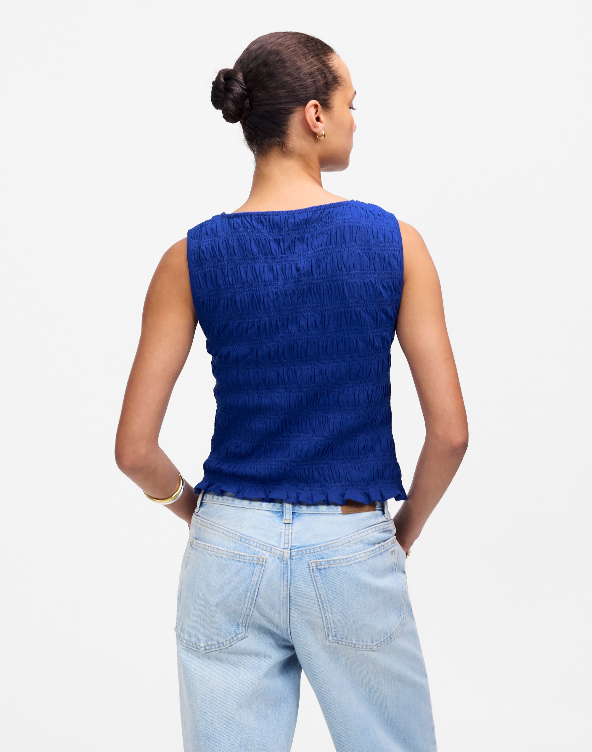 Smocked Boatneck Tank | Madewell