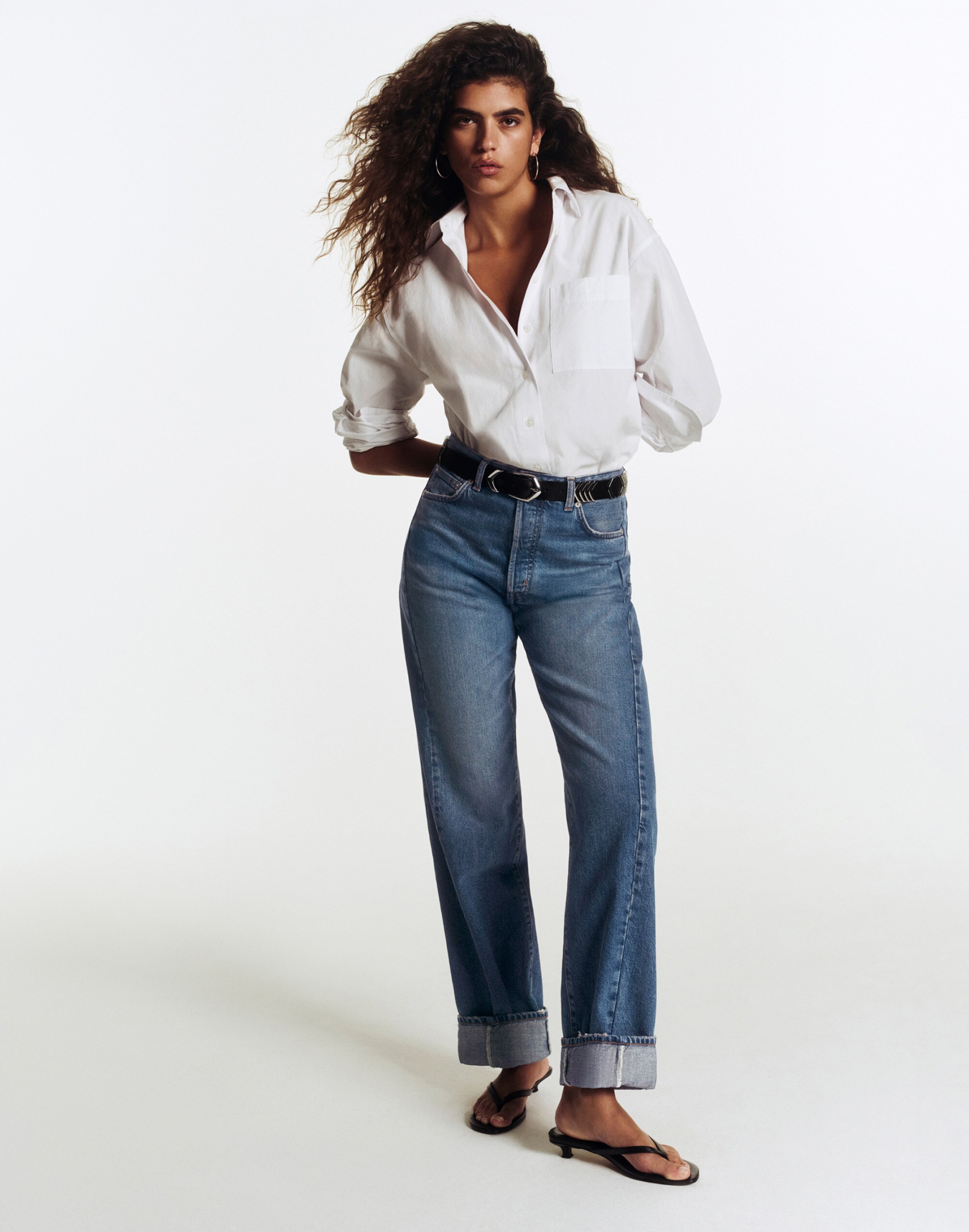 The Pieced Barrel-Leg Full-Length Jean | Madewell